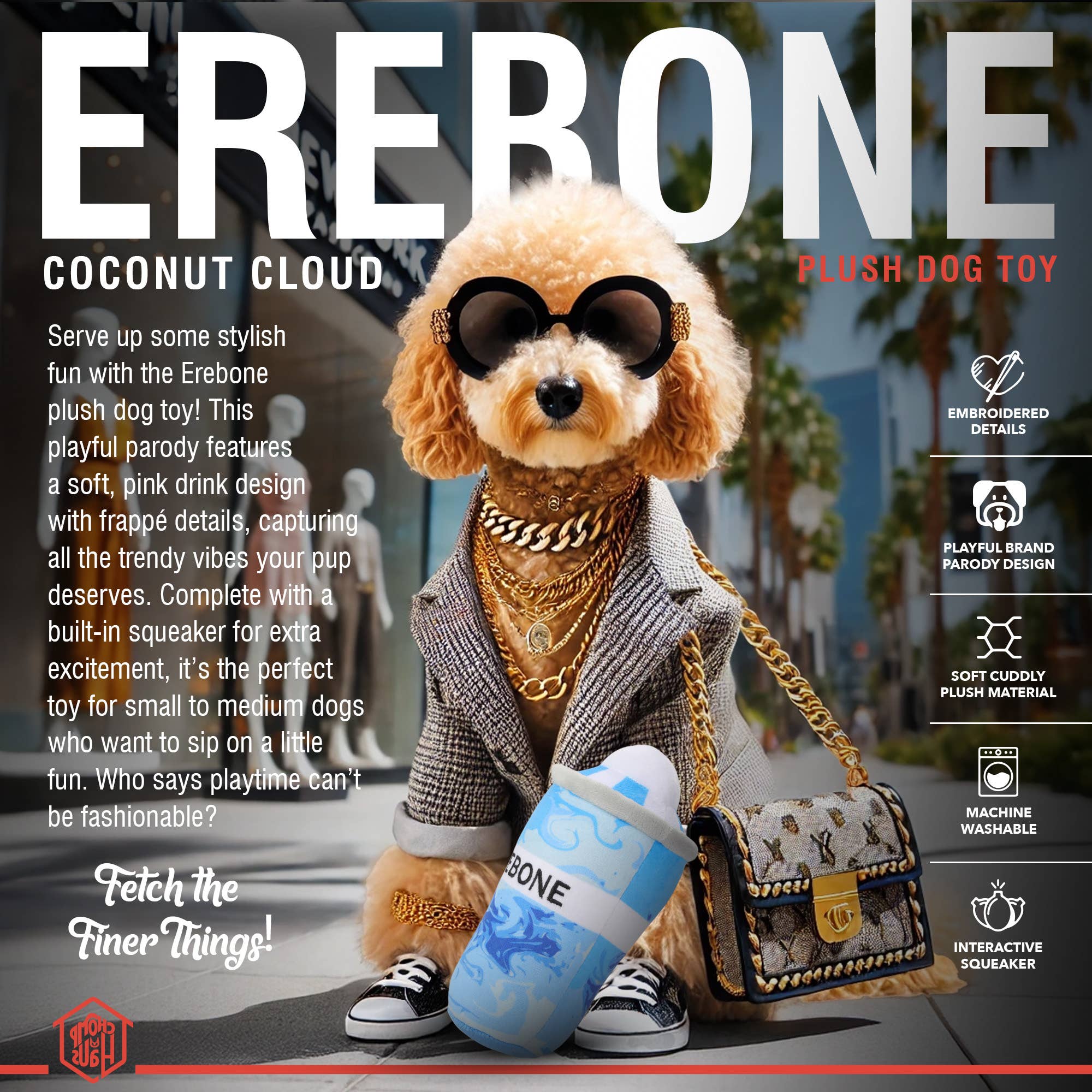 Wholesale Erebone Coconut Cloud – Plush Squeaky Designer Dog Toy for ...