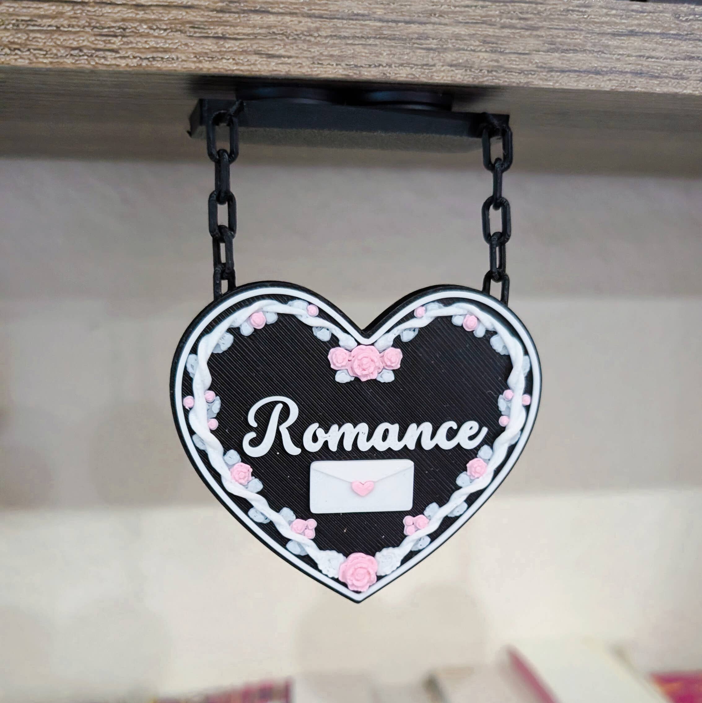 Wholesale Book Trope Hanging Sign - Romance for your store - Faire