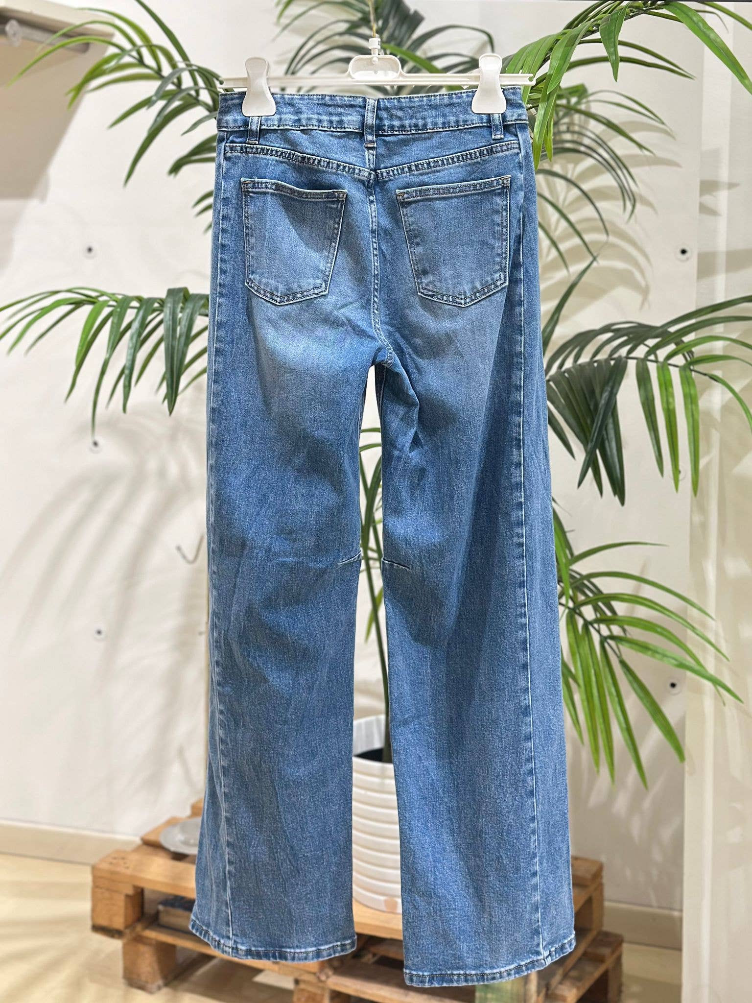 Wholesale Palazzo pants in stretch denim for your store - Faire