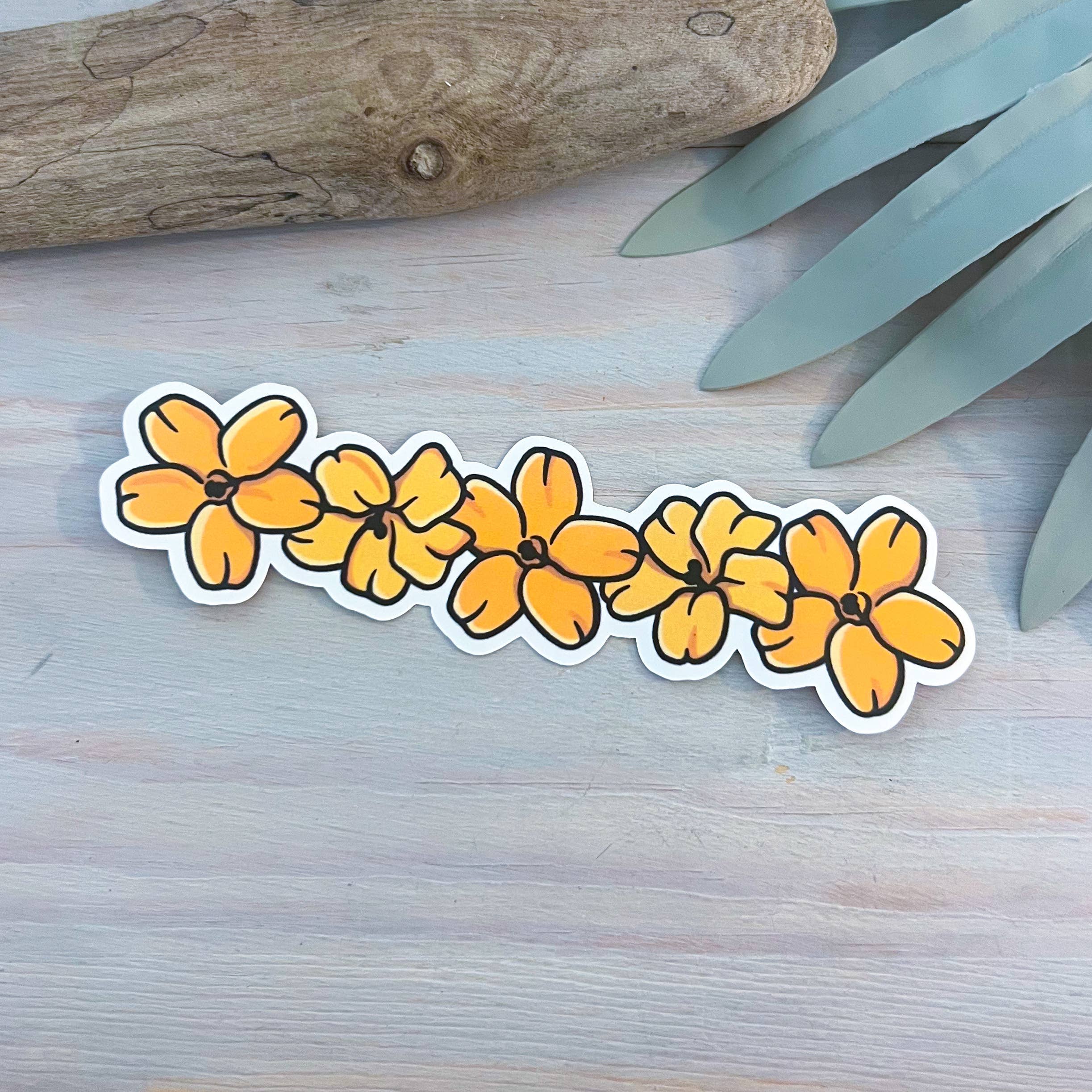 Wholesale Hawaiian Puakenikeni Lei Decal | Waterproof Vinyl Stickers ...