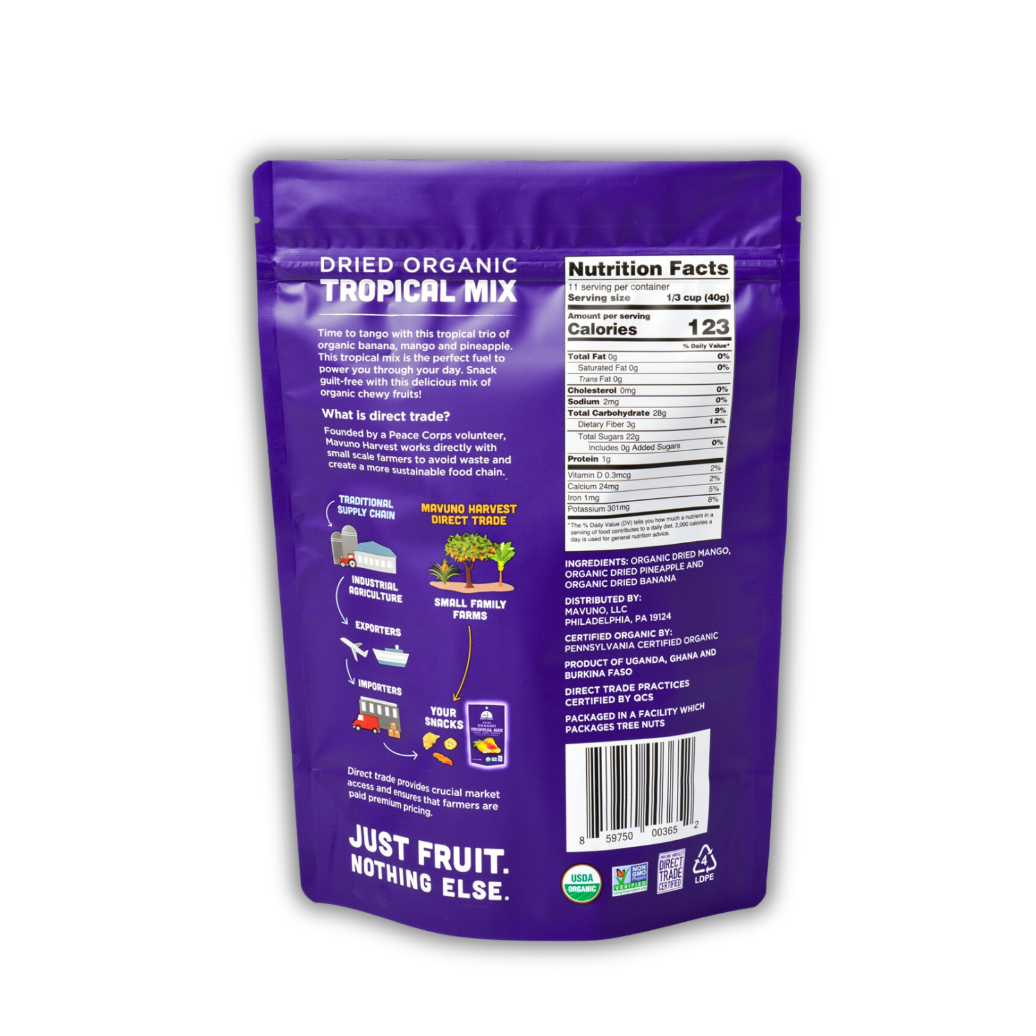 Wholesale Organic Dried Tropical Mix (Mango, Banana, Pineapple) for ...