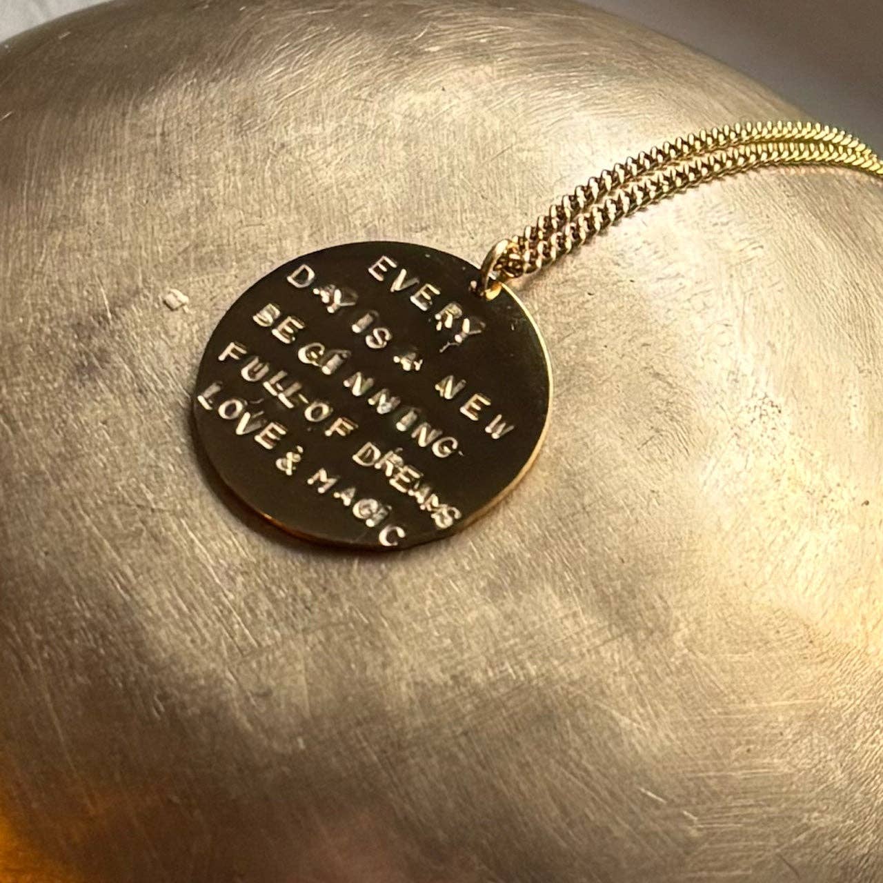 Wholesale Amulet Necklace Every Day is a new beginning – Gold Talisman ...