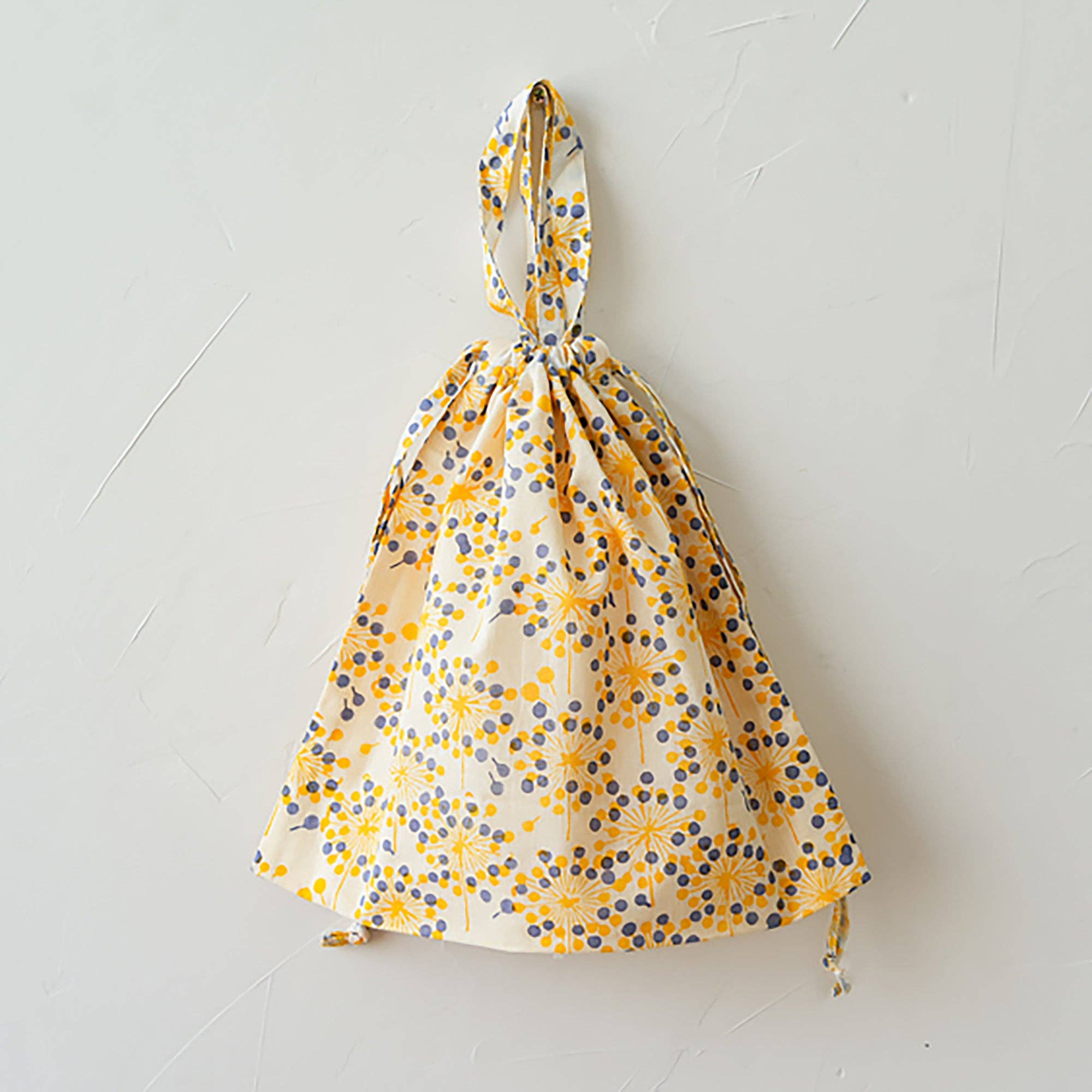 Wholesale Hand-printed floral cotton bag in Japanese Horn series for your store - Faire