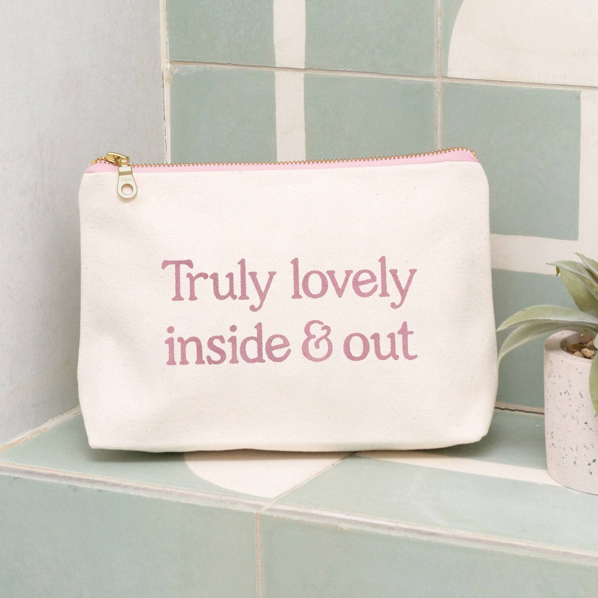 Wholesale Truly Lovely Inside & Out - Makeup Bag for your store - Faire