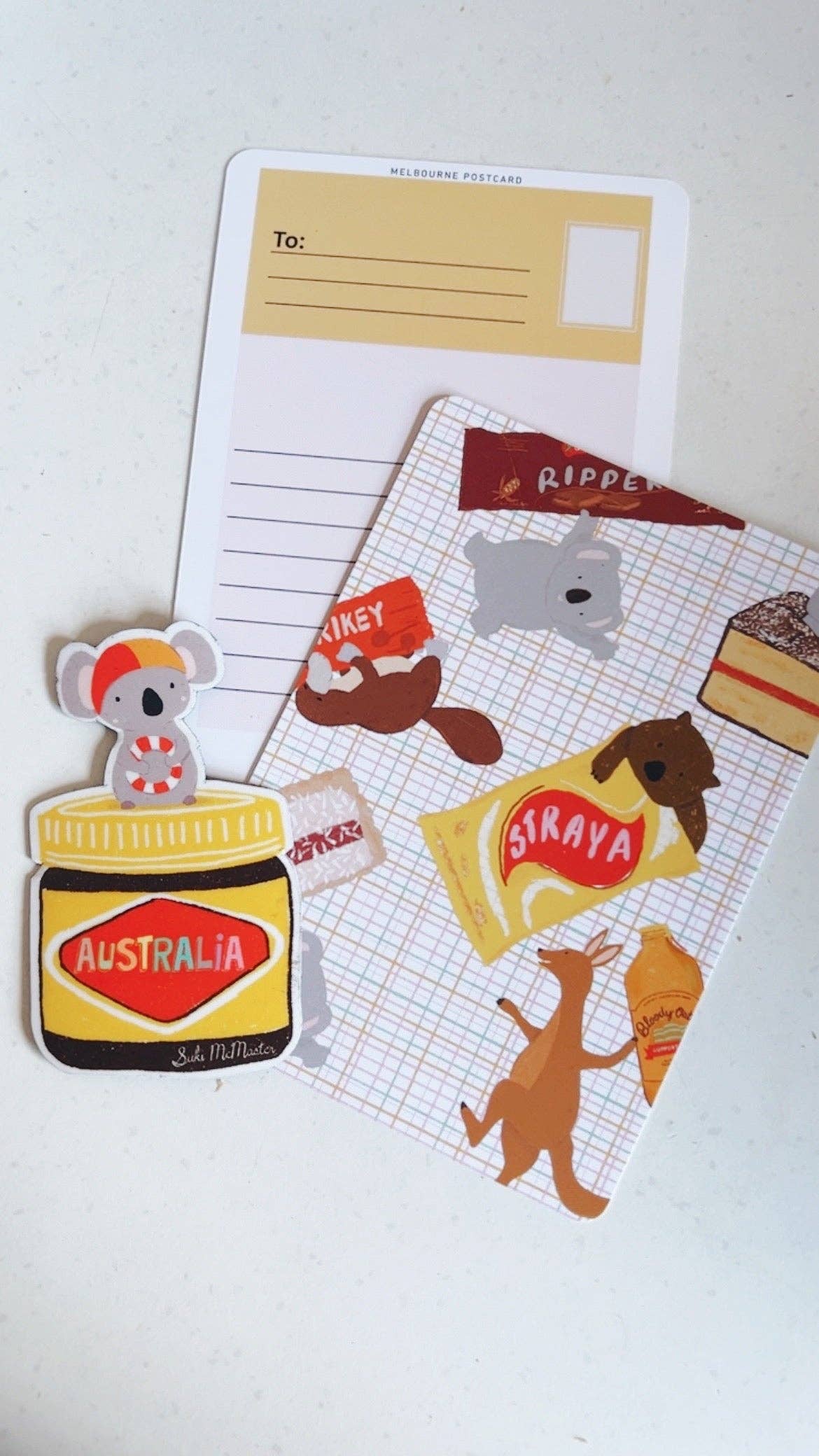 Wholesale Quokka & Aussie Treats Postcard & Magnet Set by Suki McMaster ...