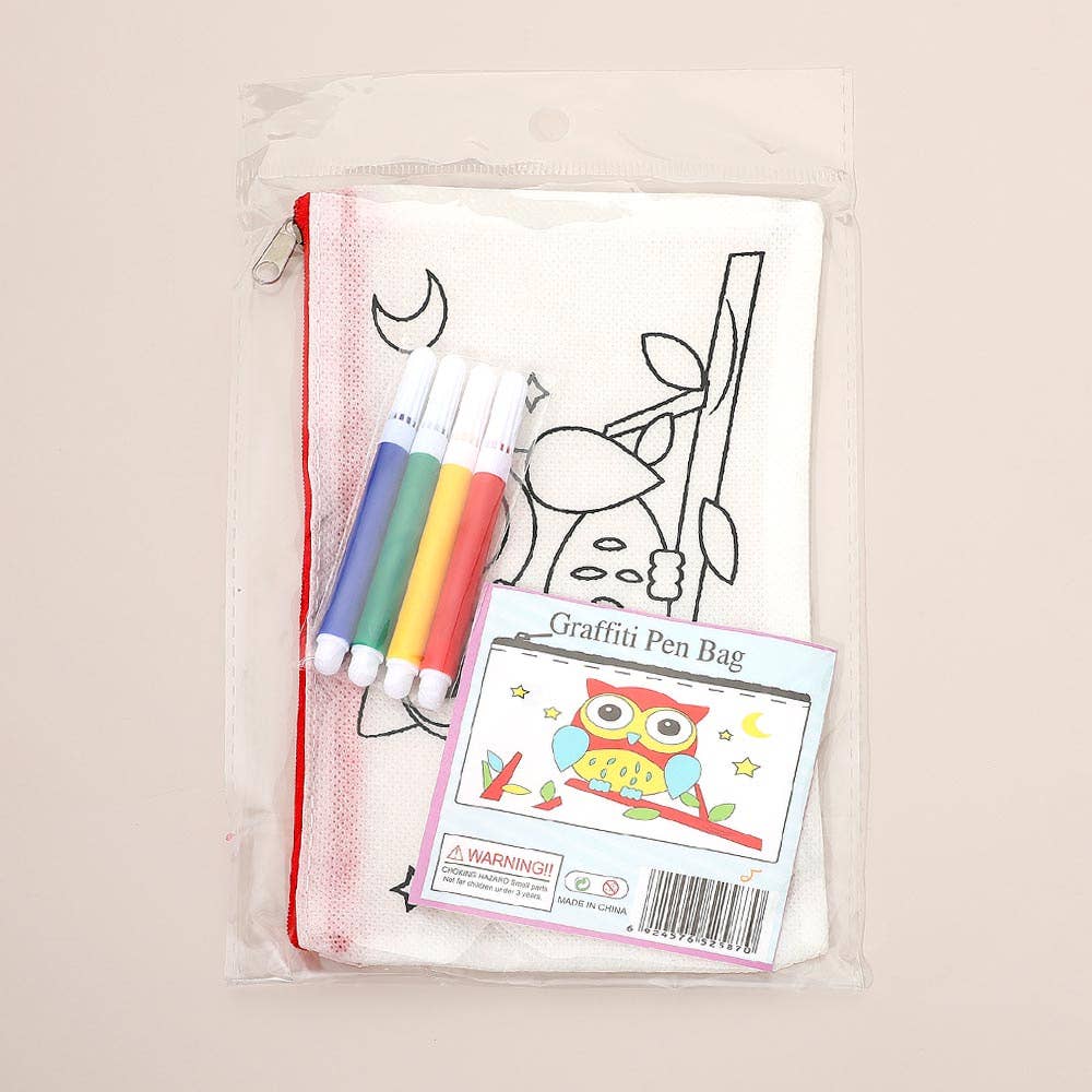 Wholesale 12PCS - Kids Graffiti Pen Bag Craft Set for your store - Faire