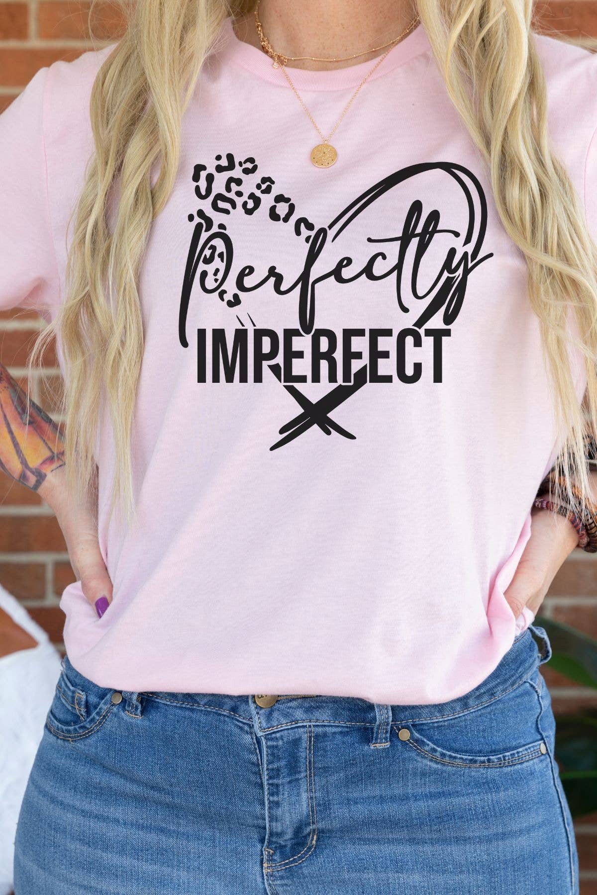 Wholesale Perfectly Imperfect Heart Graphic Tee for your store | Faire