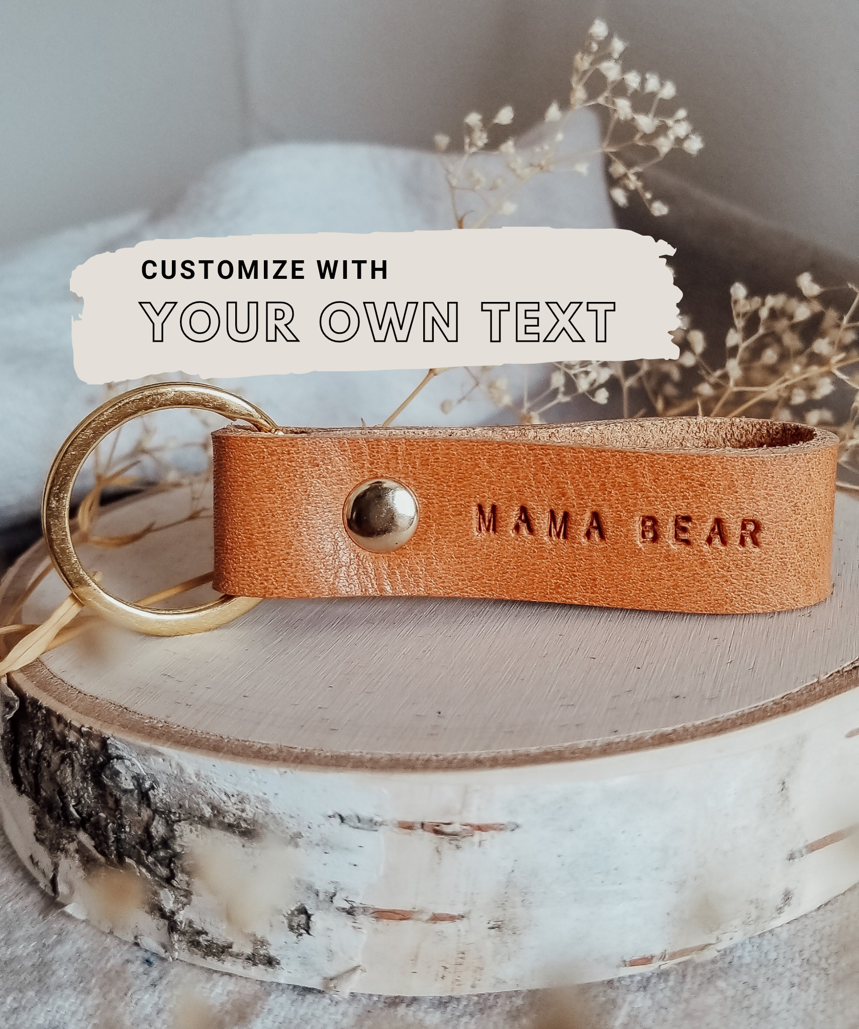 Wholesale Leather Keychain with Custom Text | Small Font | 10 Characte ...