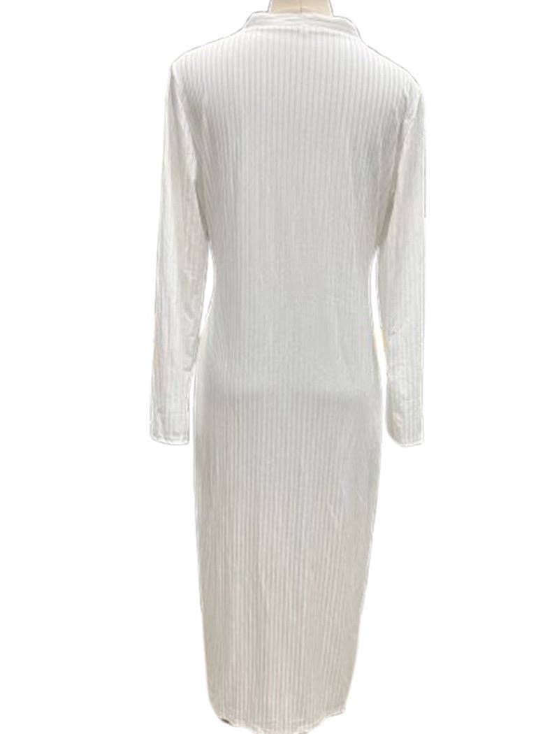 Wholesale Ribbed Button-Up Longline Cardigan for your store - Faire