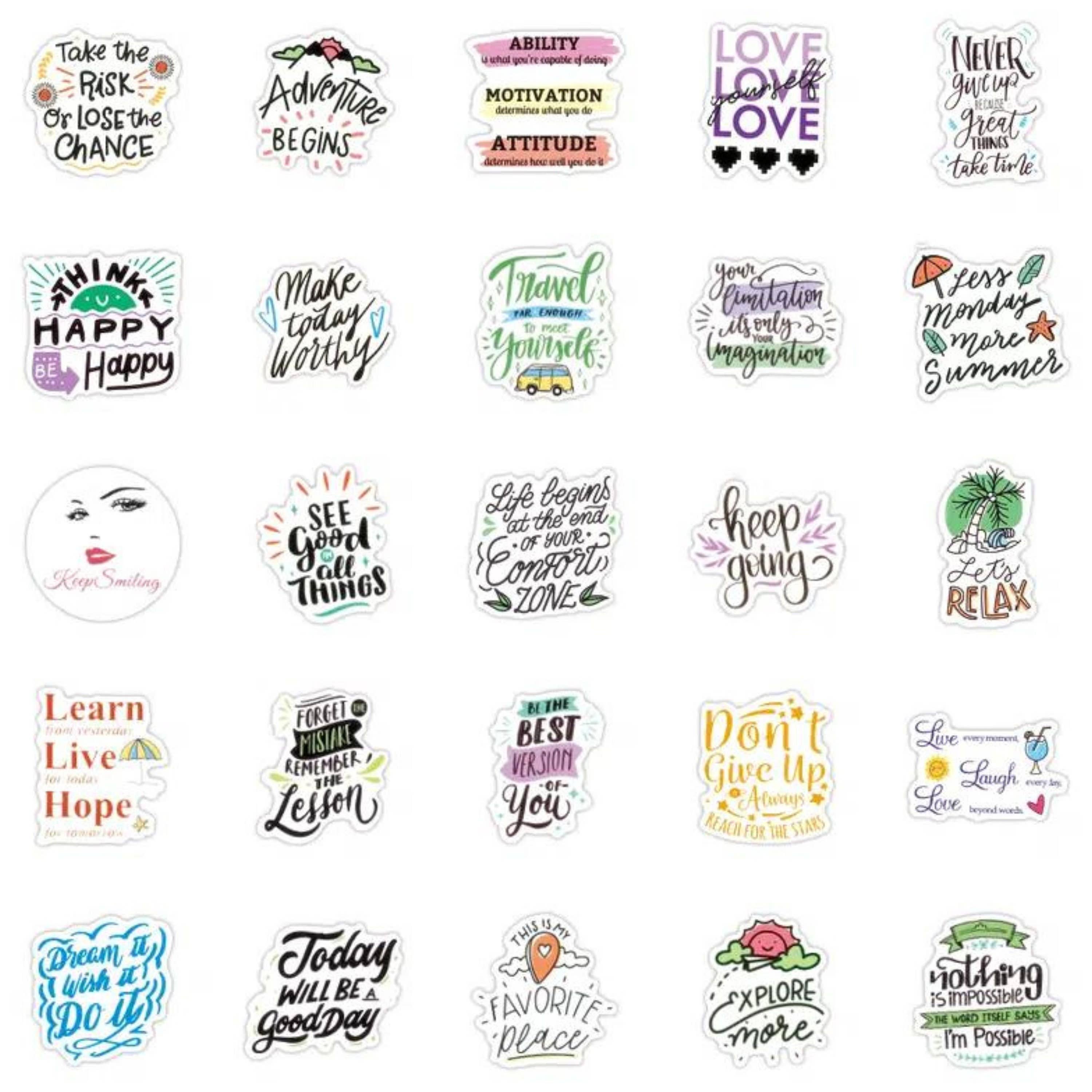 Wholesale Motivational Stickers Pack, Great Inspirational Stickers Pac ...