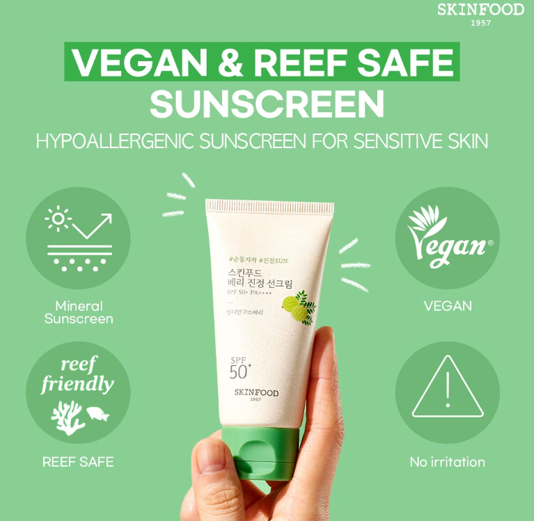 Wholesale SKINFOOD Mini Vegan Sun Cream SPF 50+ PA++++ Sunscreen Zinc ...