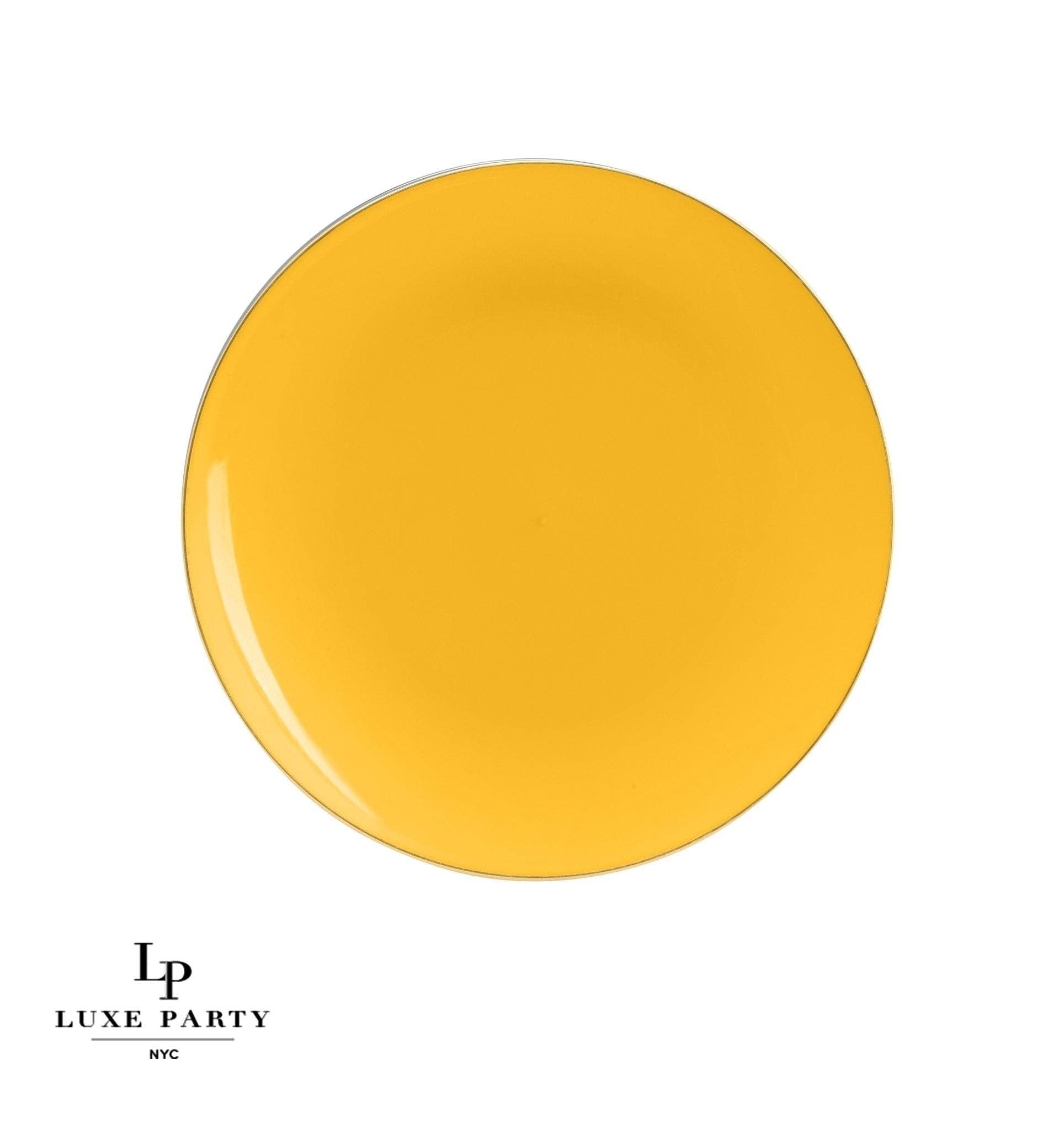 Wholesale Yellow • Gold Round Plastic Plates | 10 Pack for your store ...