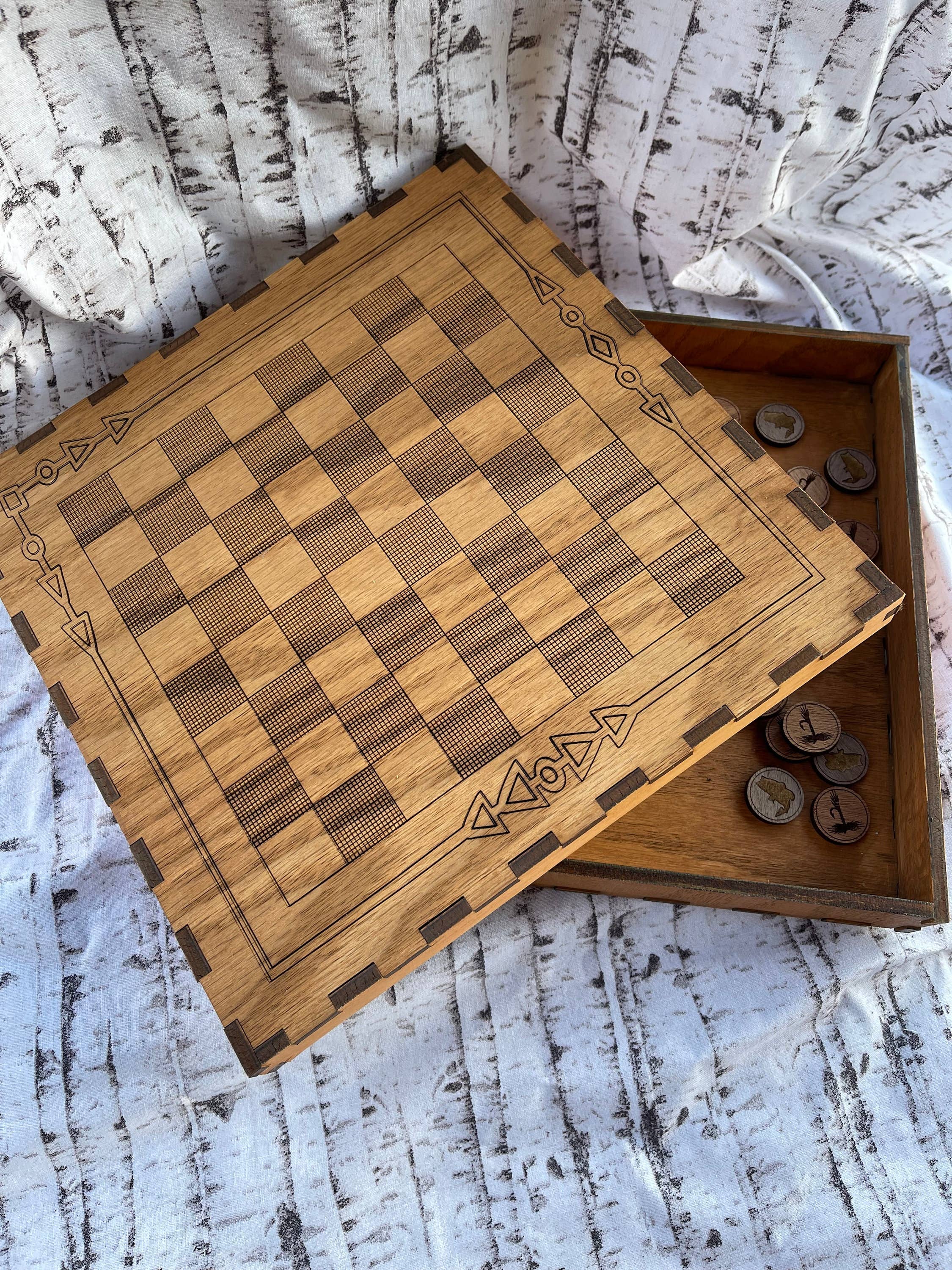 Wholesale Checkers Game Box, Fishing or Wildife theme for your store ...