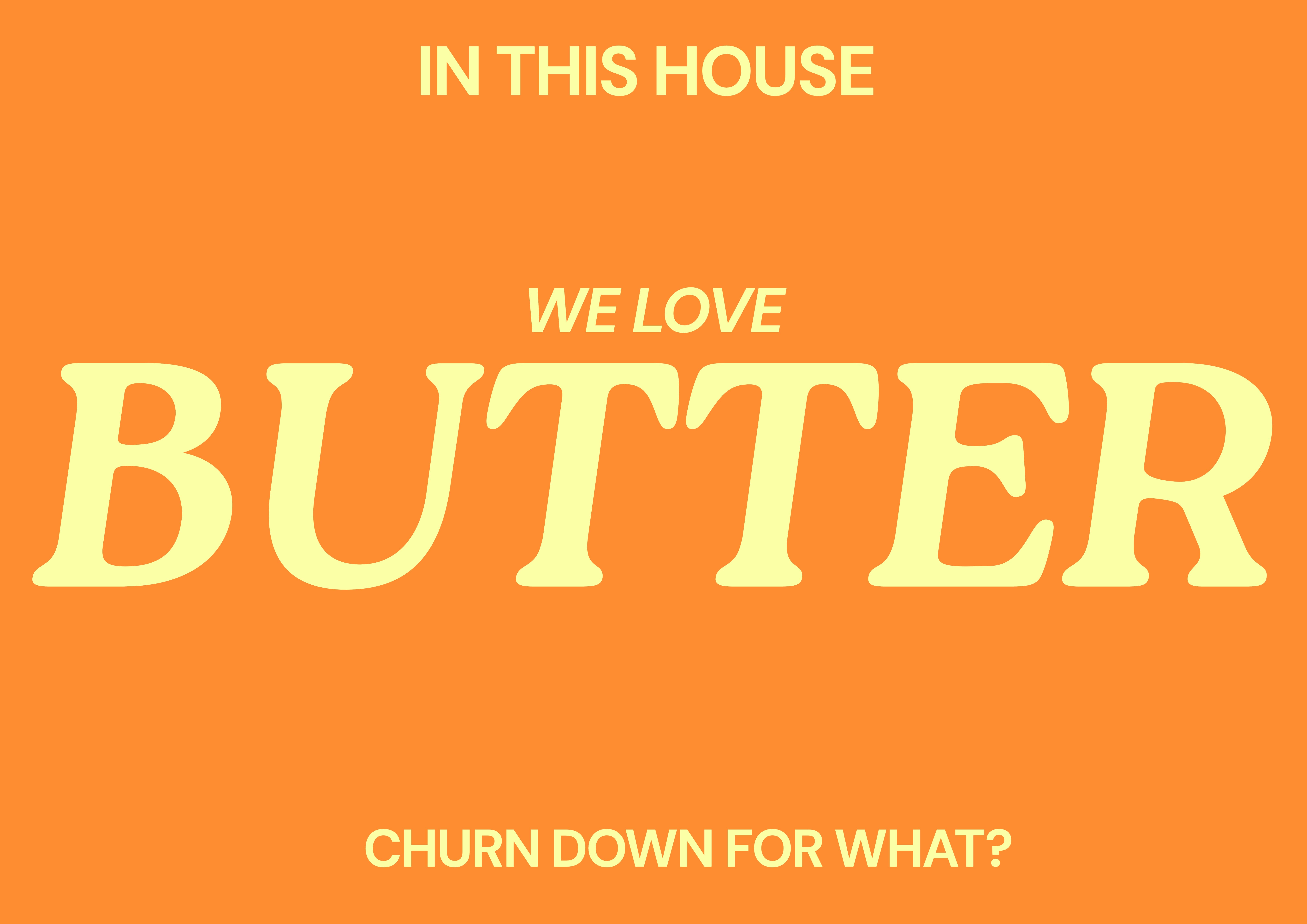 Wholesale In this house we love butter Typography print for your store ...