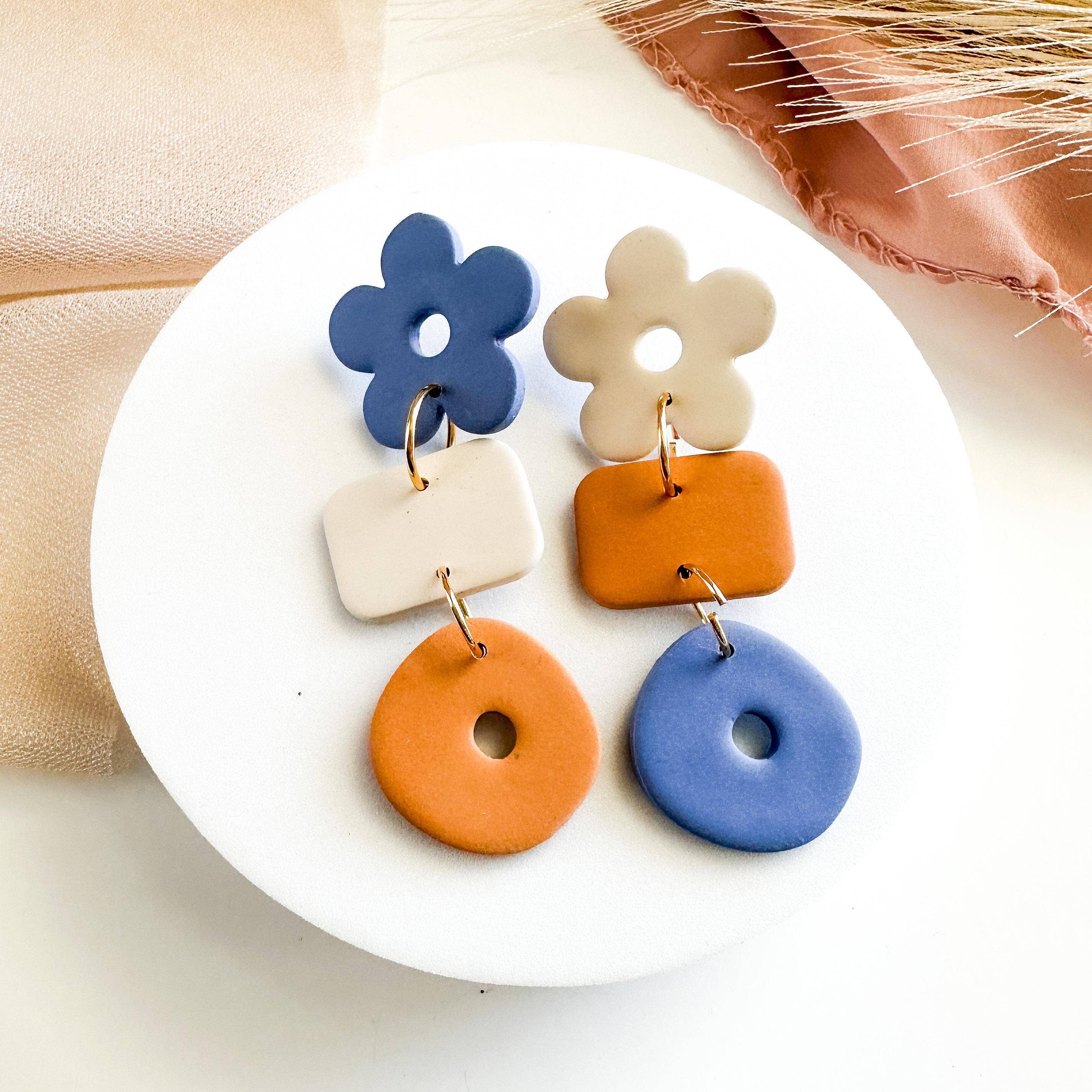 Wholesale Handmade Lightweight Polymer Clay Daisy Earrings for your ...
