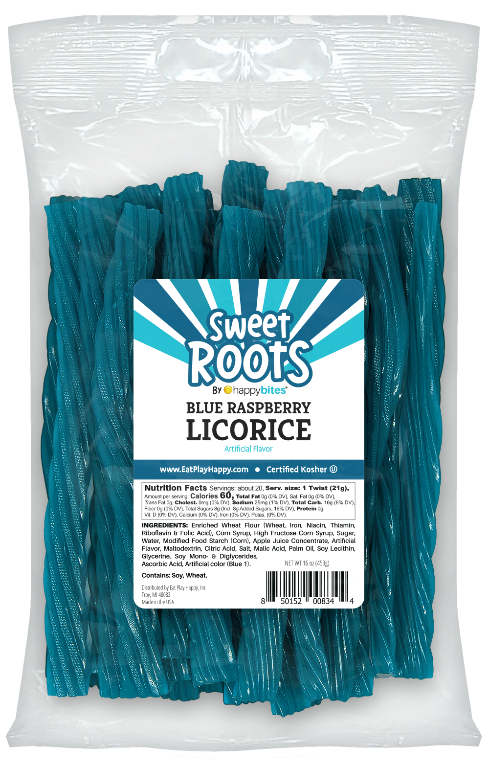 Wholesale Sweet Roots by Happy Bites Blue Raspberry Licorice (16 oz ...