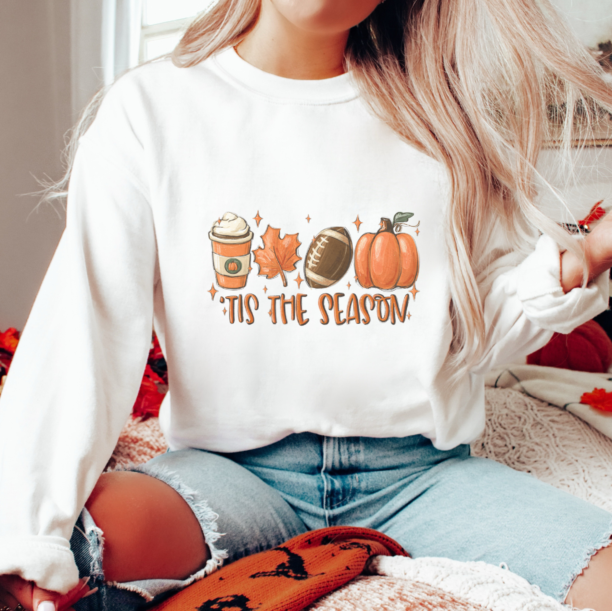 Wholesale Tis the Season Fall Crewneck Sweatshirt for your store - Faire