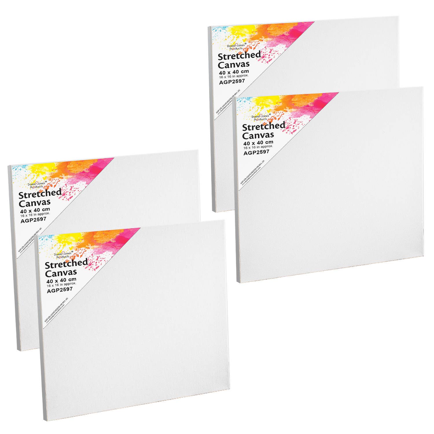 Wholesale Set of 4 – 40cm x 40cm Stretched Art Canvas for your store ...