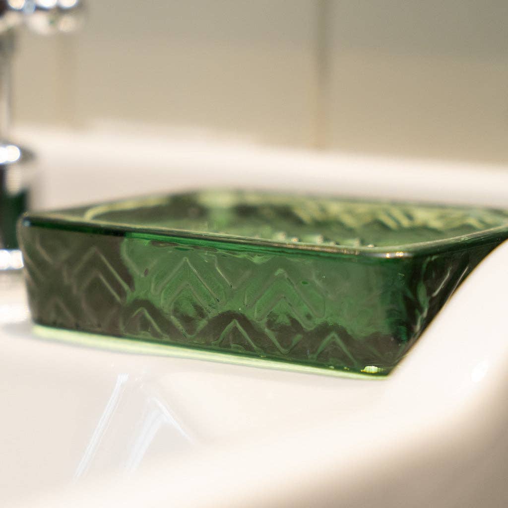 Wholesale Rectangular Recycled Glass Soap Dish for your store - Faire