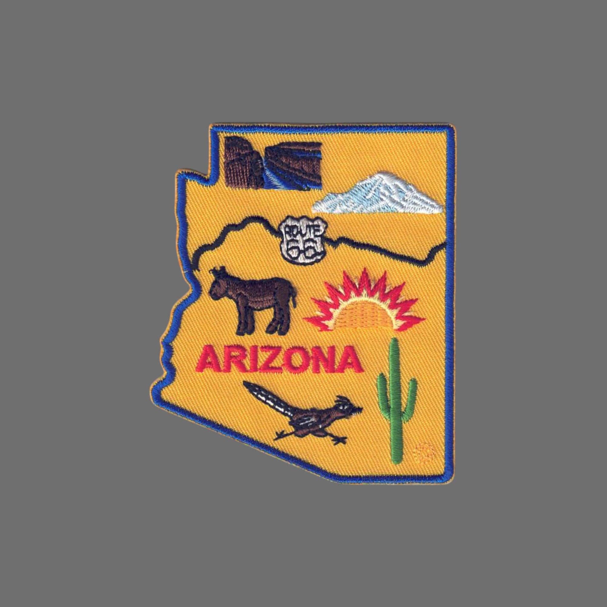 Wholesale ARIZONA Map State Shape Souvenir Patch - 1136 for your store ...