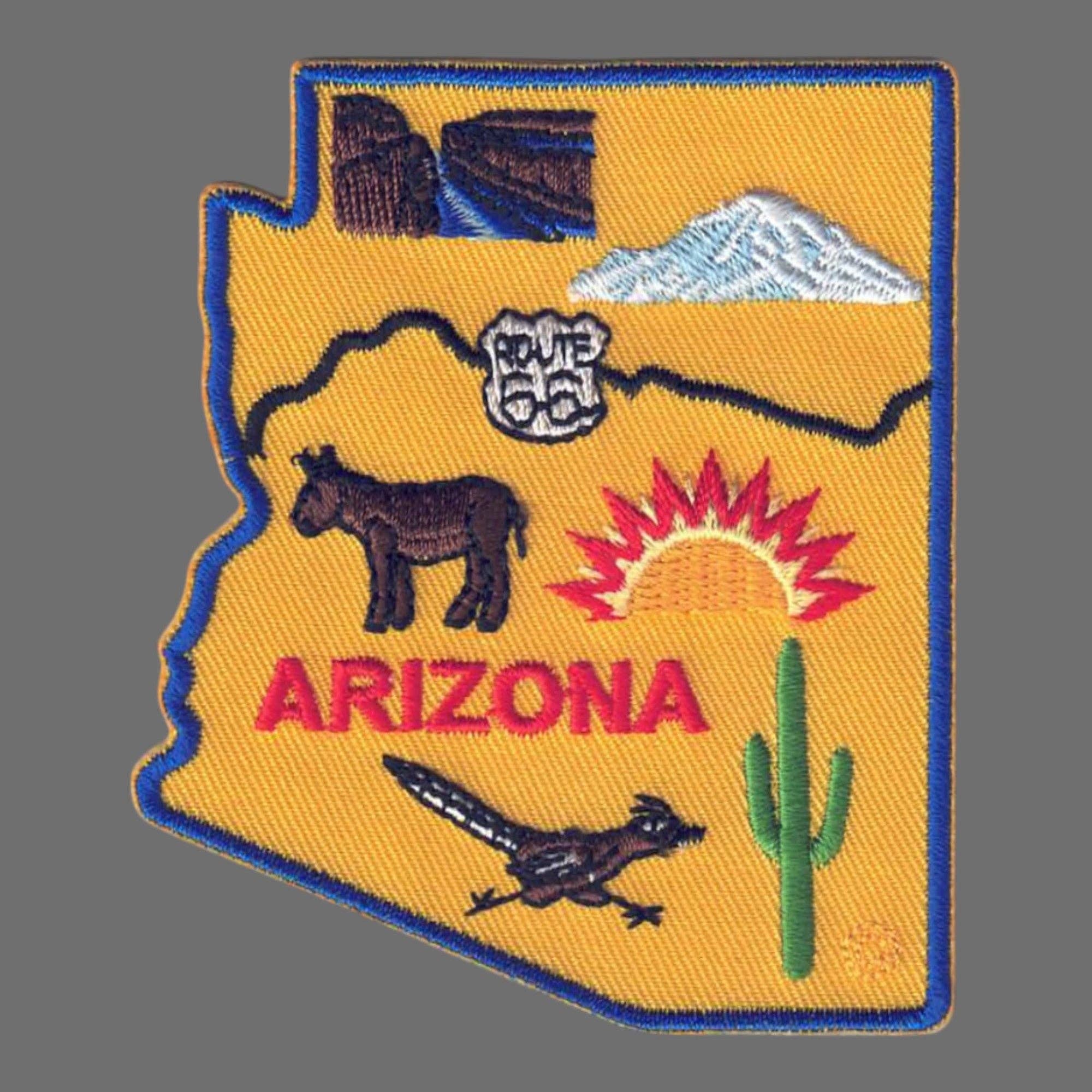 Wholesale ARIZONA Map State Shape Souvenir Patch - 1136 for your store ...