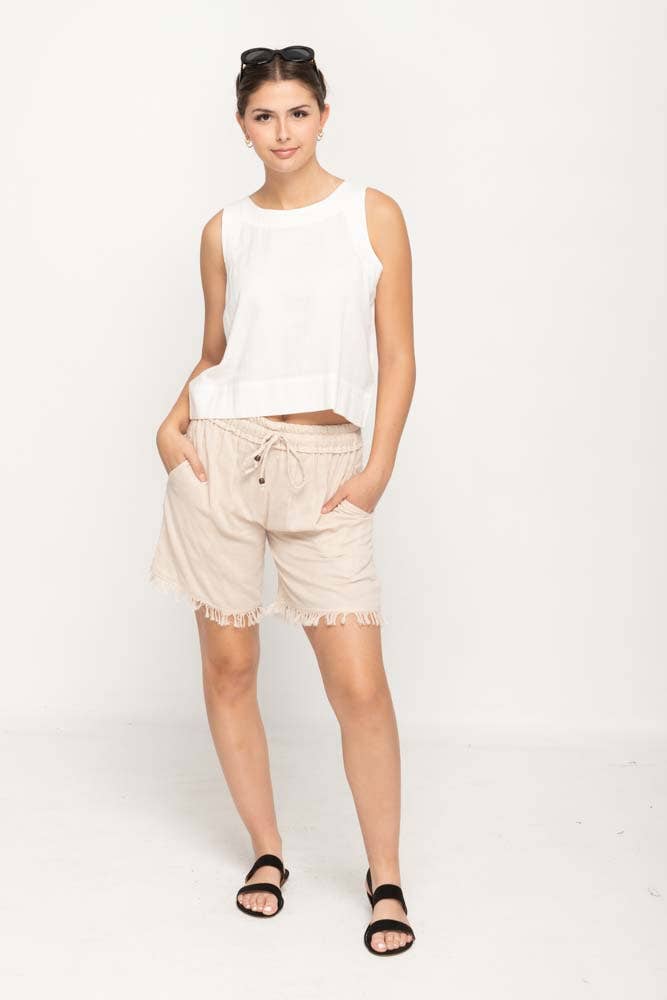 Wholesale Women Casual Shorts in Beige for your store - Faire
