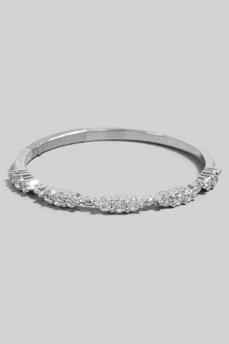 Wholesale Gold Dipped Cz Pave Band Ring for your store - Faire