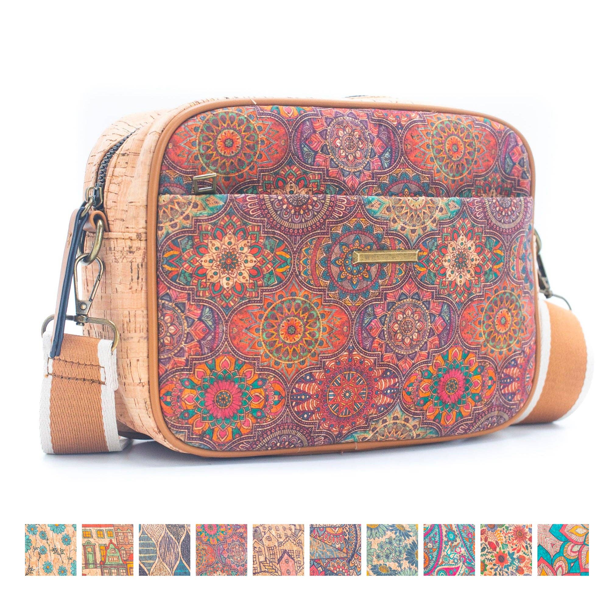 Wholesale Natural Cork printed pattern women's messenger bag BAGD-351 ...