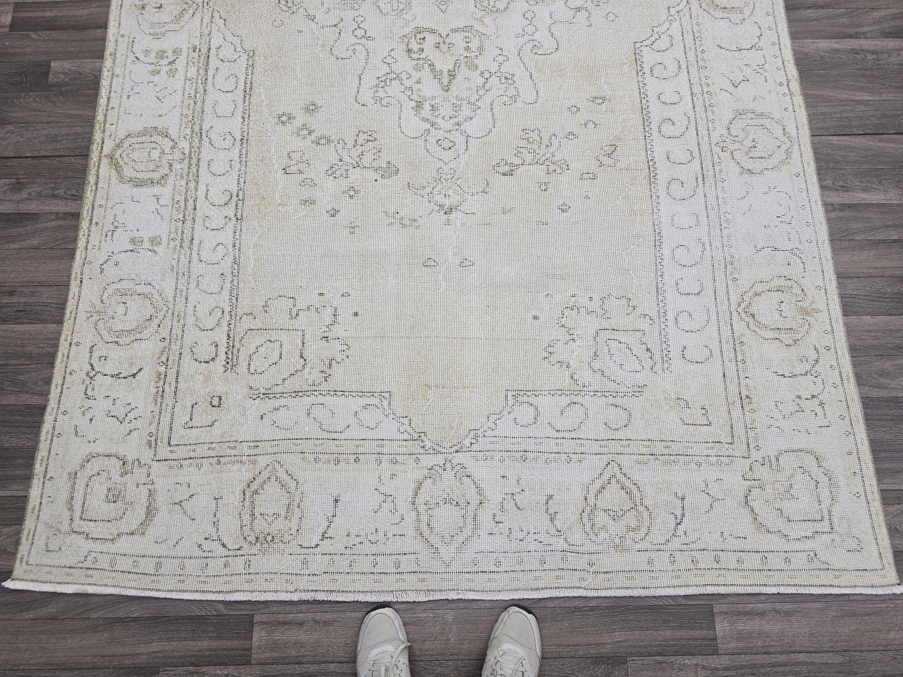 Wholesale Vintage Oushak Rug 6x10: Handknotted Wool Turkish Carpet for ...