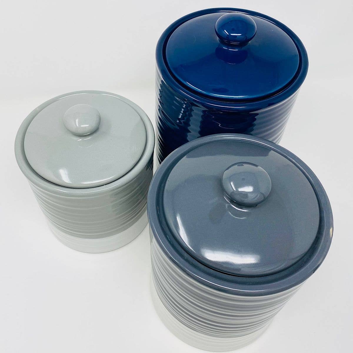 Wholesale Multi Colored Canister Set, Navy Blue, Gunmetal, Gray for ...