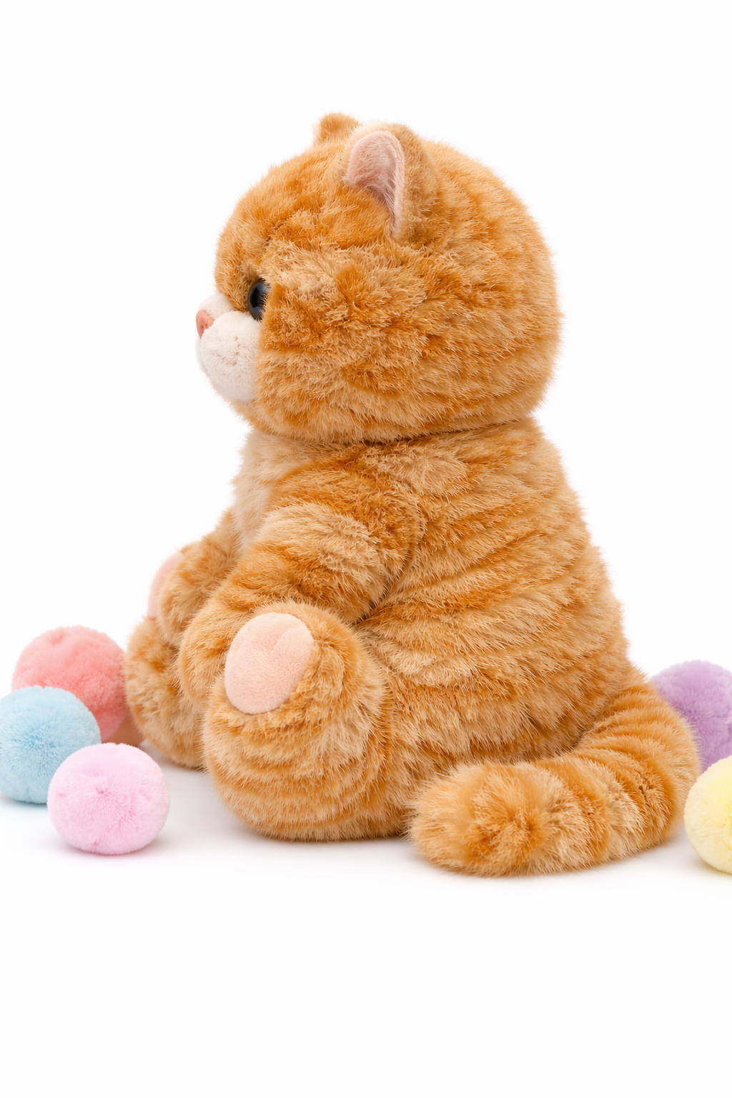 Wholesale Furry Cat Stuffed Animal 25cm Orange Tabby Kitty for your ...