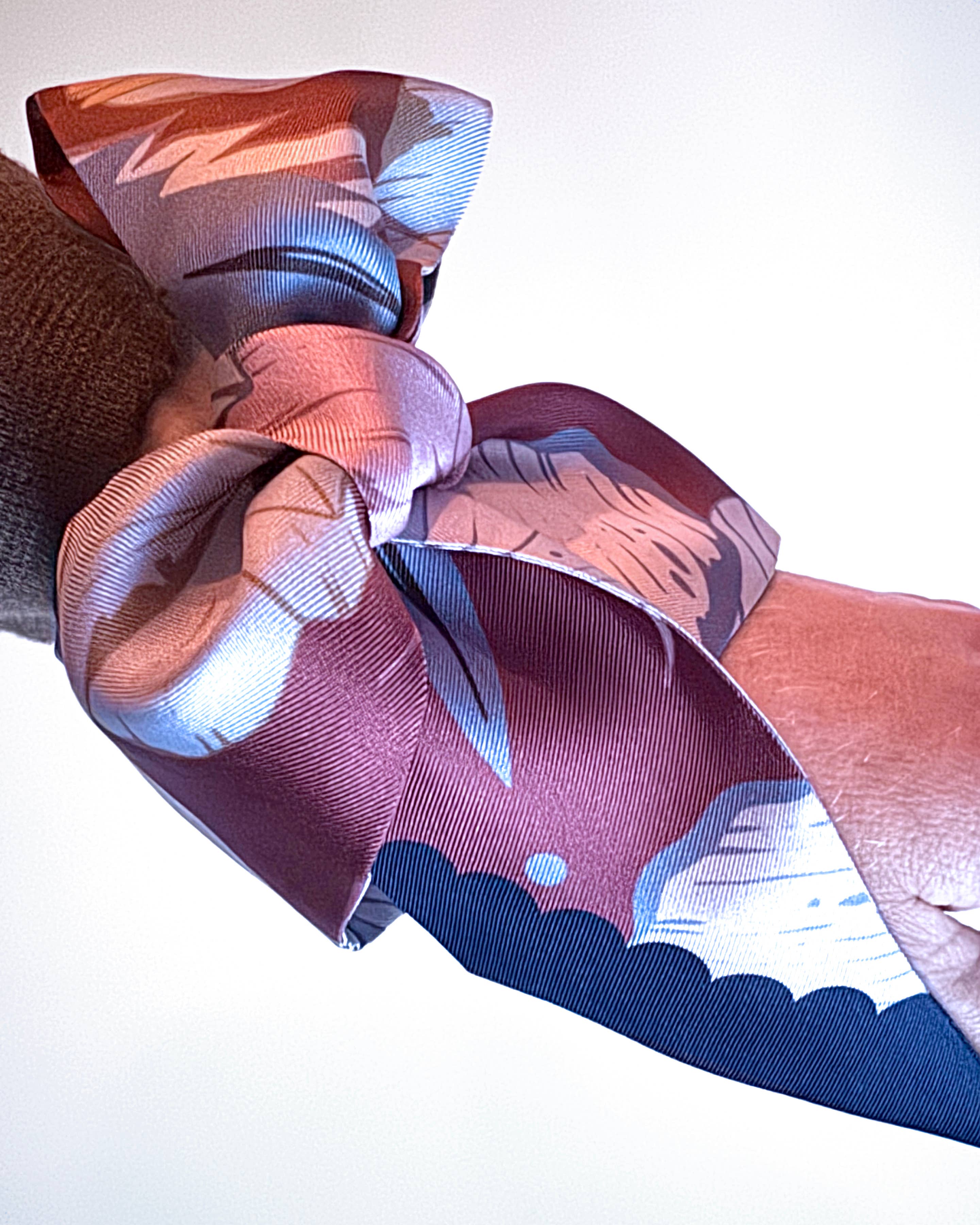 Wholesale SKINNY SILK SCARF | Evening Garden for your store - Faire