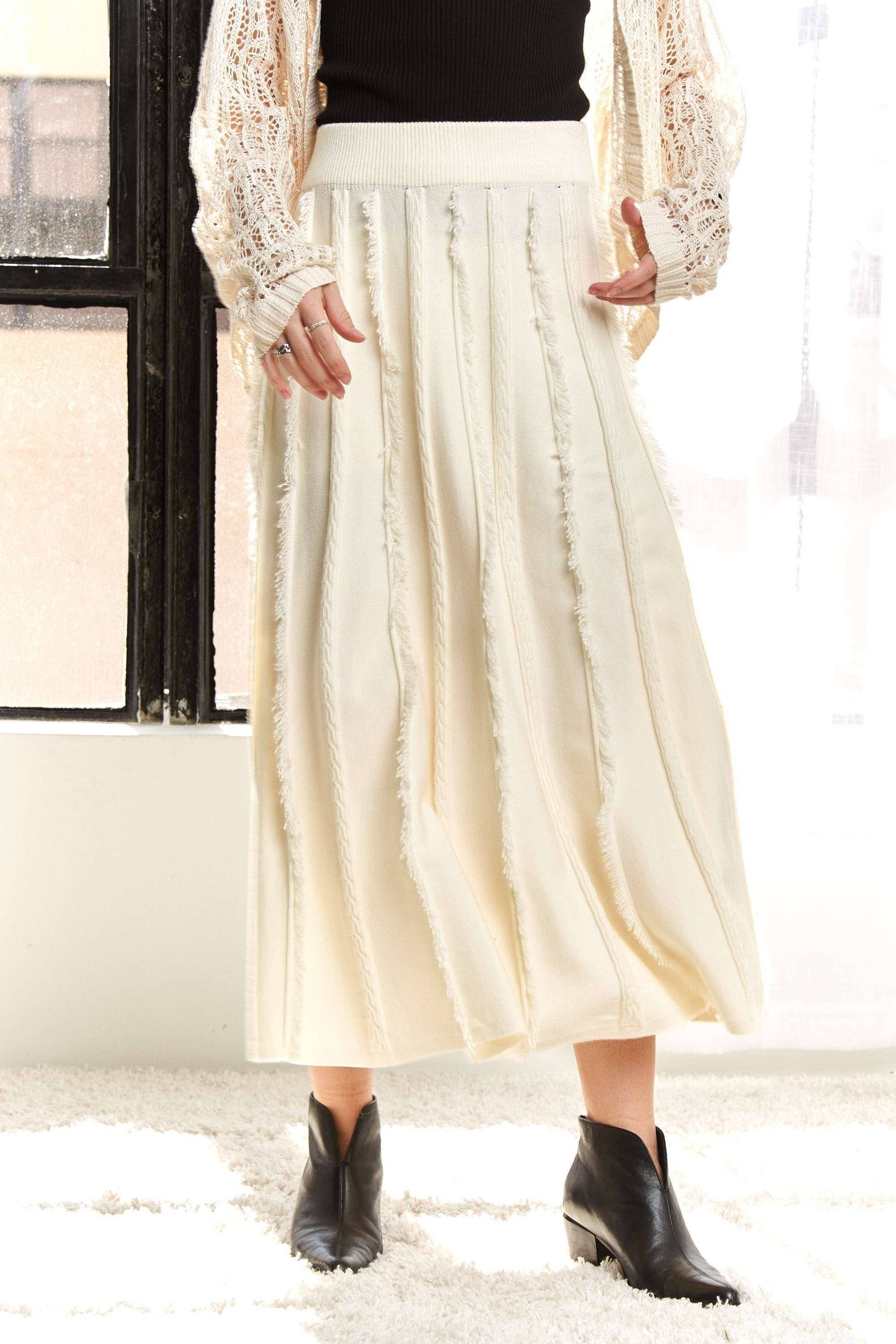 Wholesale LES3884-SOLID WAIST BAND SKIRT for your store - Faire