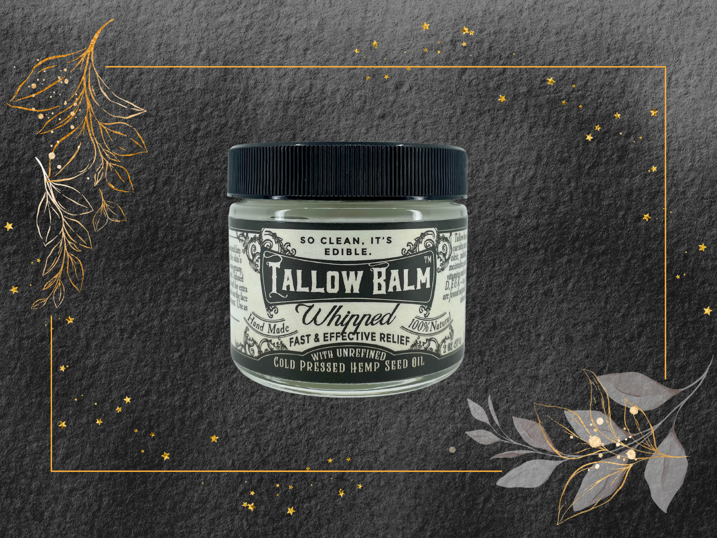 Wholesale Tallow Balm-- Whipped w/Hemp Seed Oil- 2 oz Glass Container ...