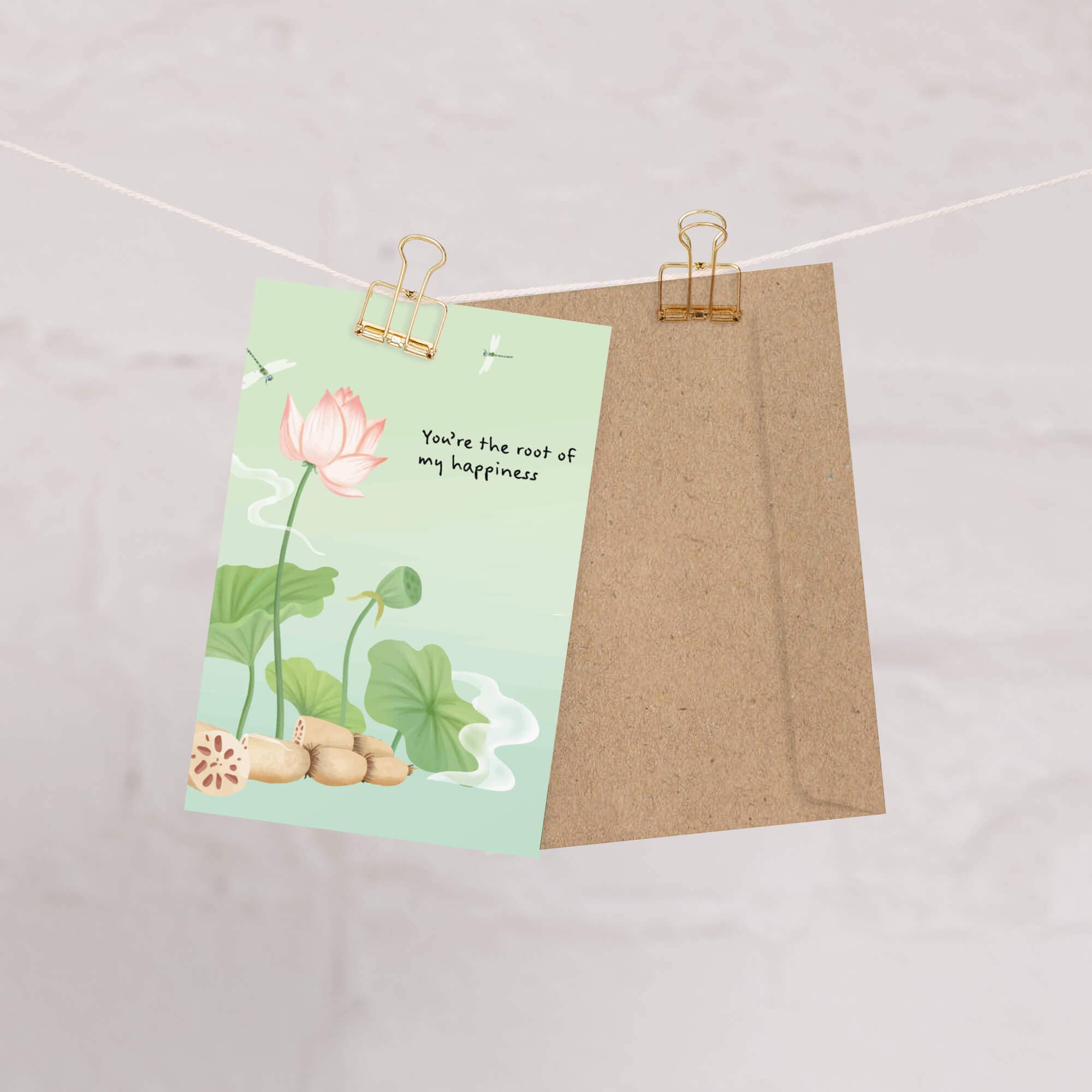 Wholesale Root of My Happiness | Lotus Root Asian Card, Funny Birthday ...