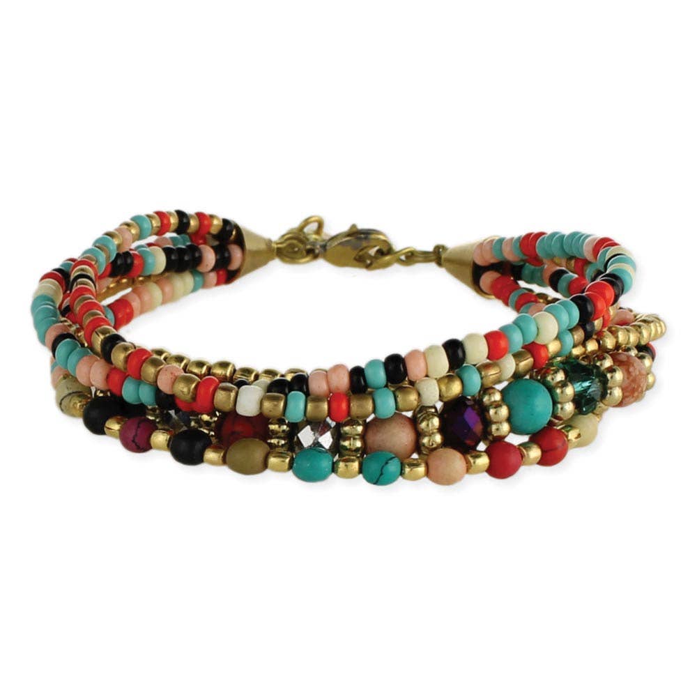 Wholesale Bohemian Multi Beaded Bracelet for your store - Faire