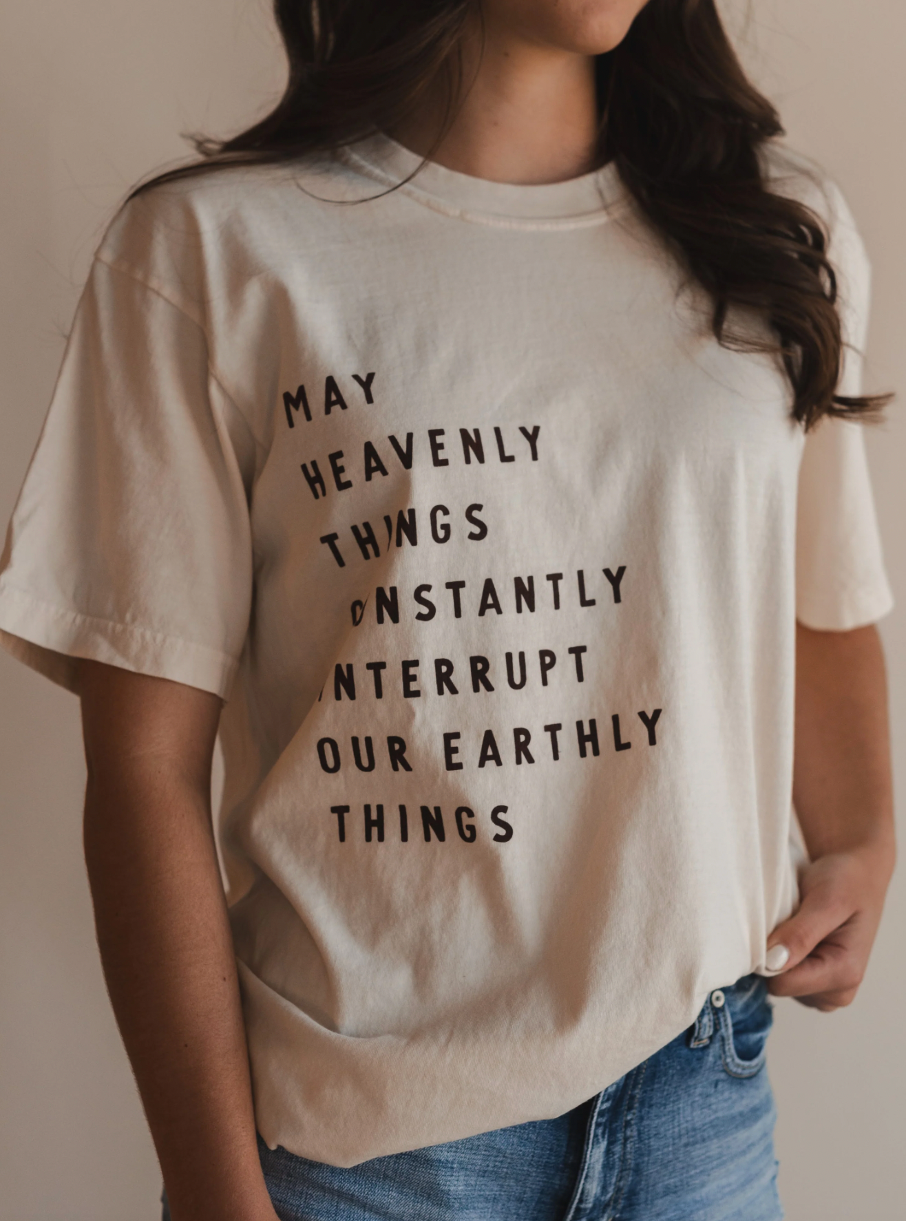 Wholesale Heavenly Things Tee- Ivory | Christian Faith Tee for your ...