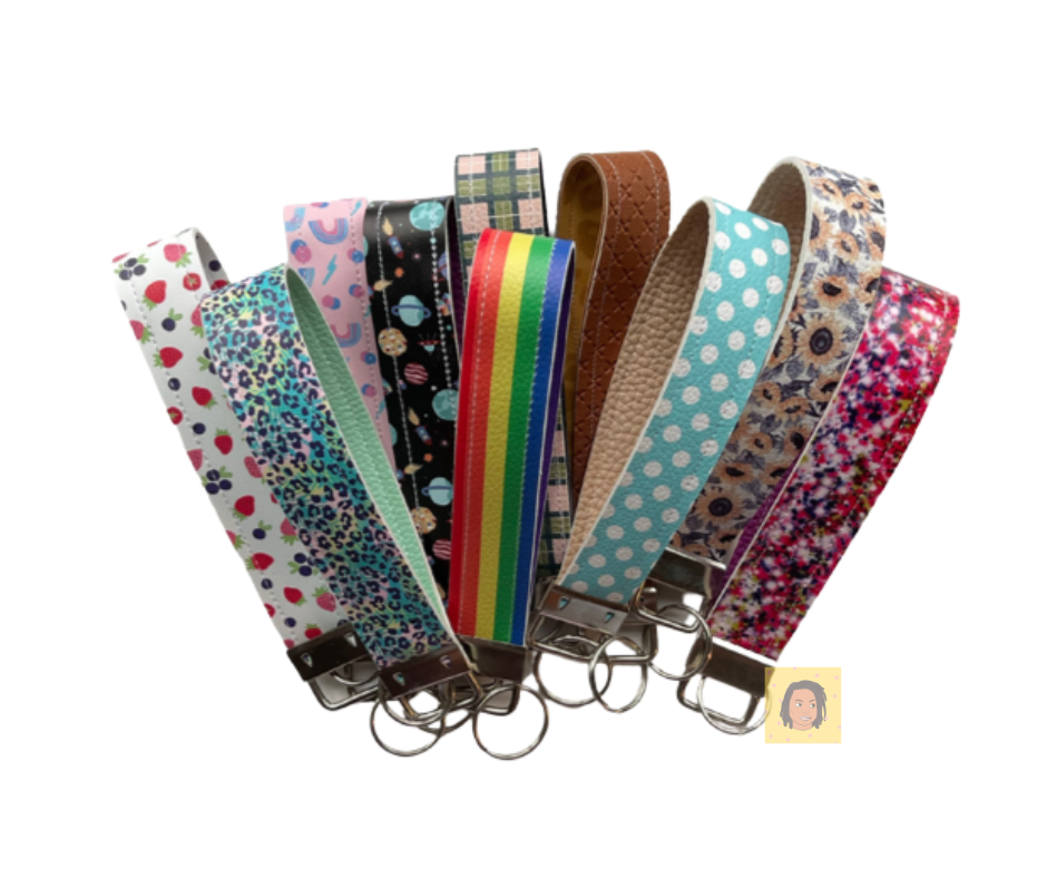 Wholesale Faux Leather Wristlet Keychains for your store - Faire