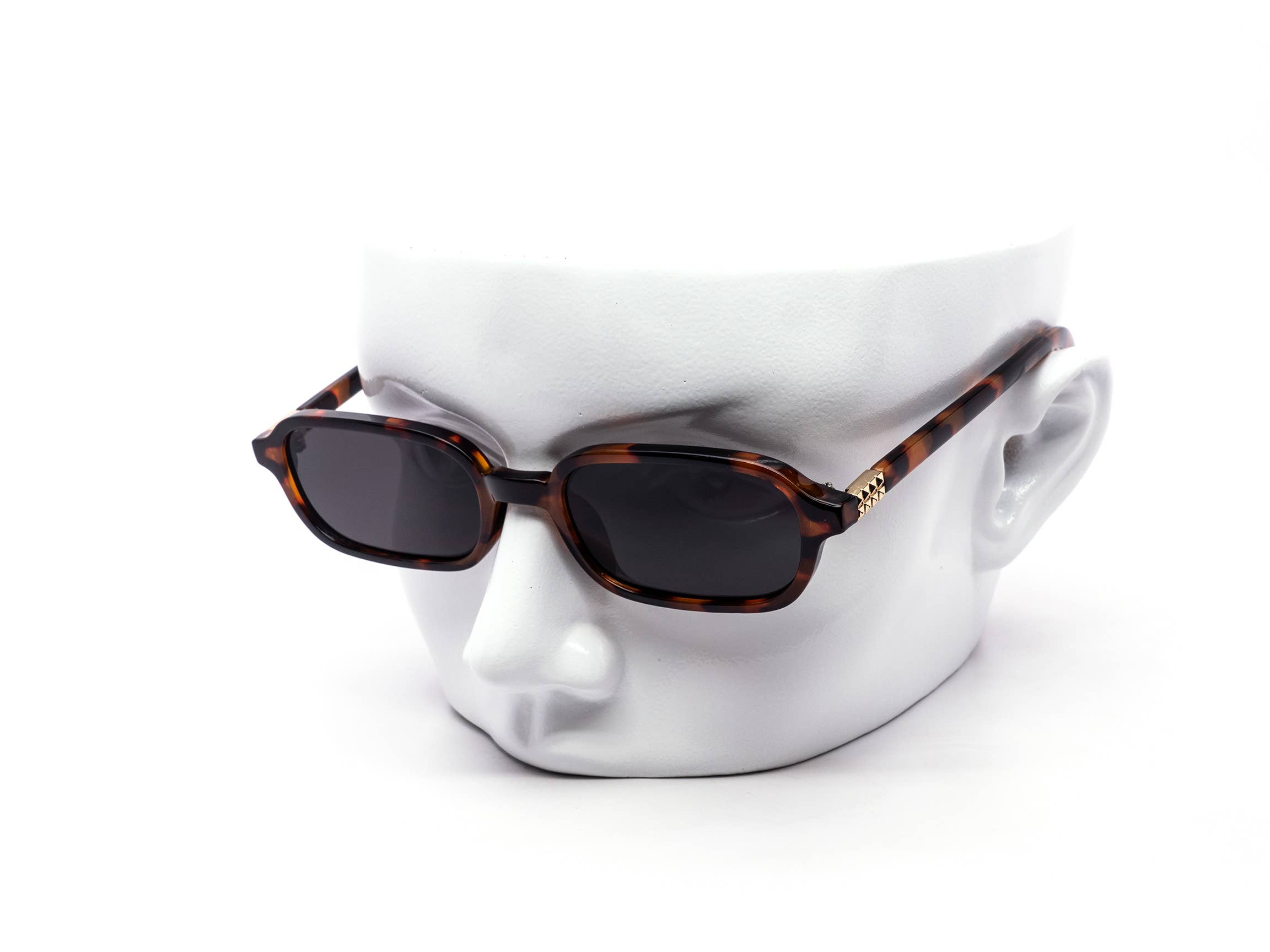 Wholesale Minimal Skinny Oval Rectangle Metal Accents Sunglasses for ...