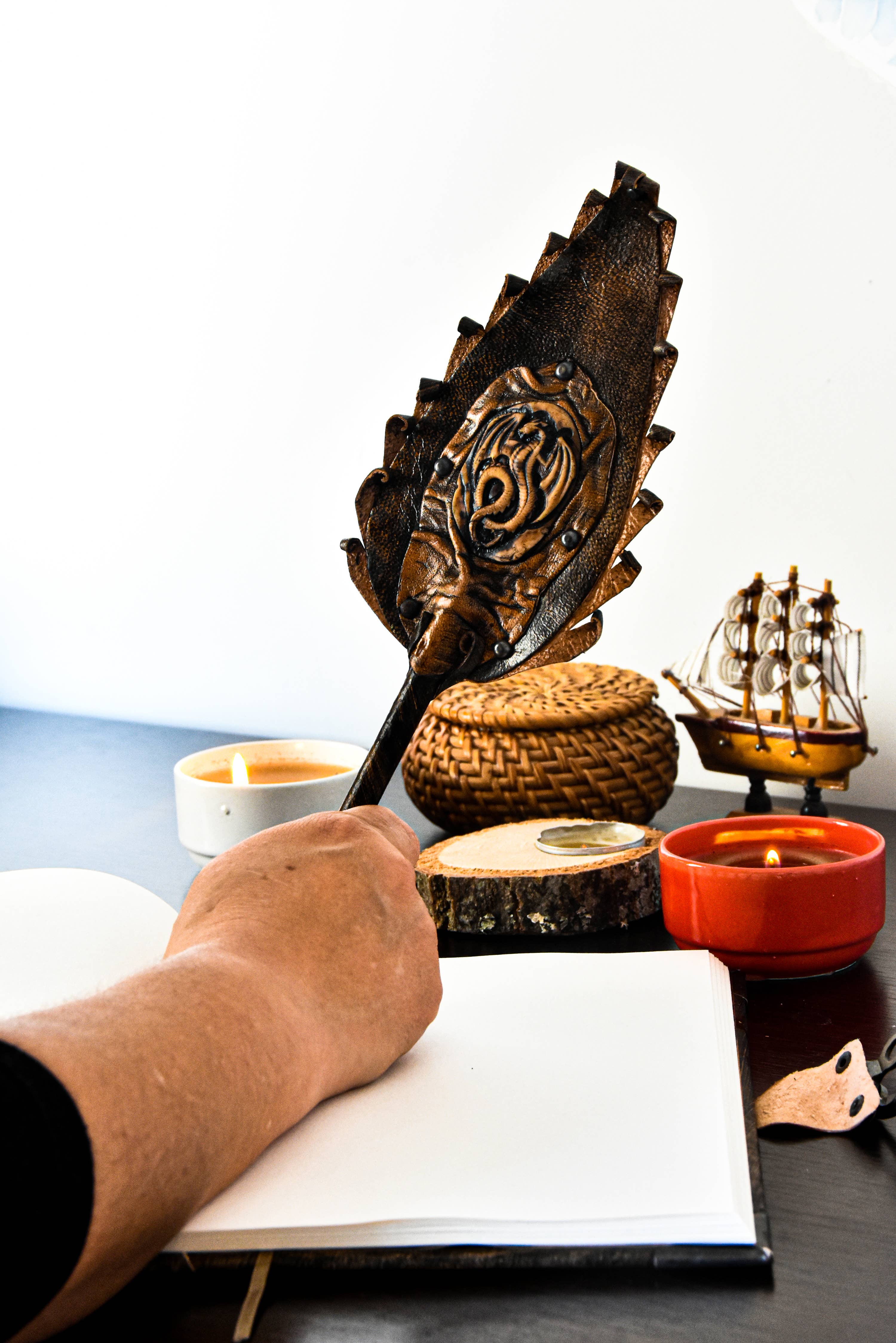 Wholesale Leather Ball Point Gothic Random Style Color Biro Ball Pen ...