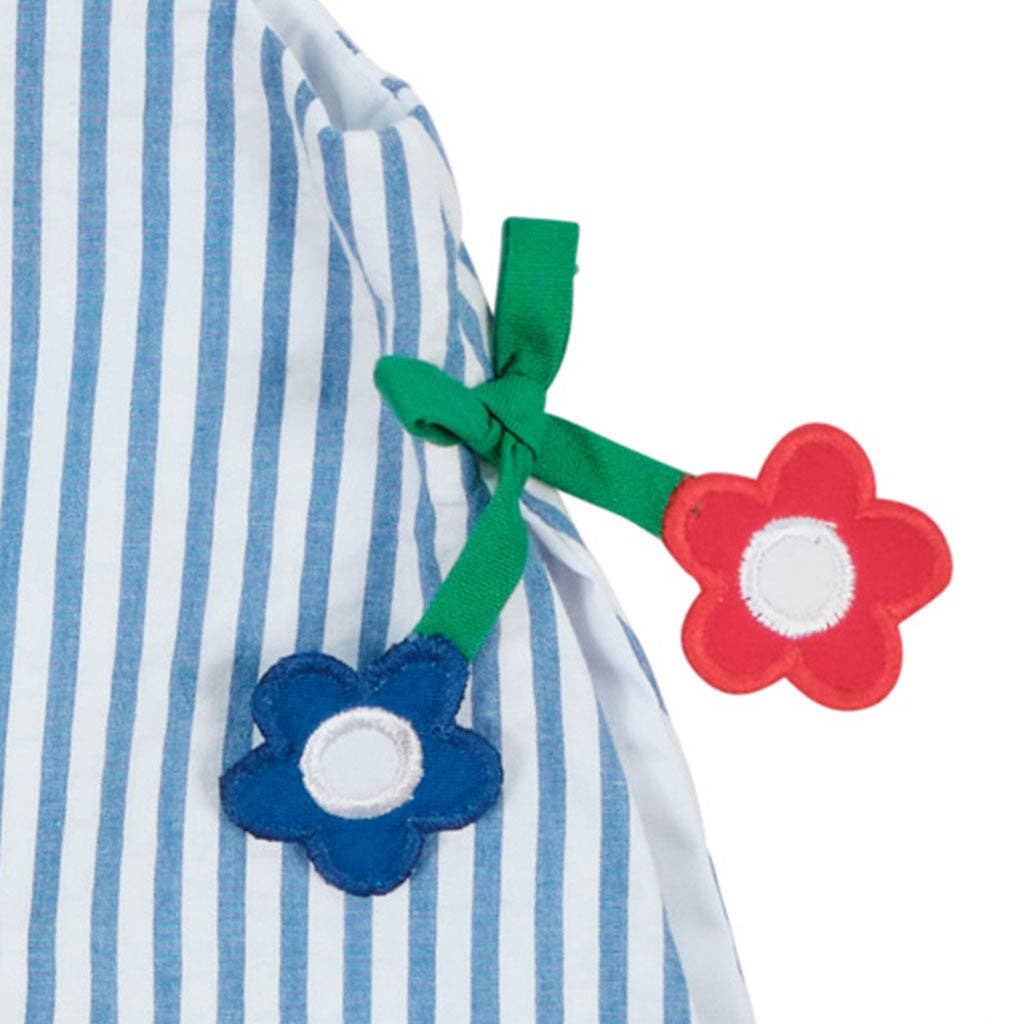 Wholesale Seersucker Dress & Bloomer With Flowers for your store - Faire