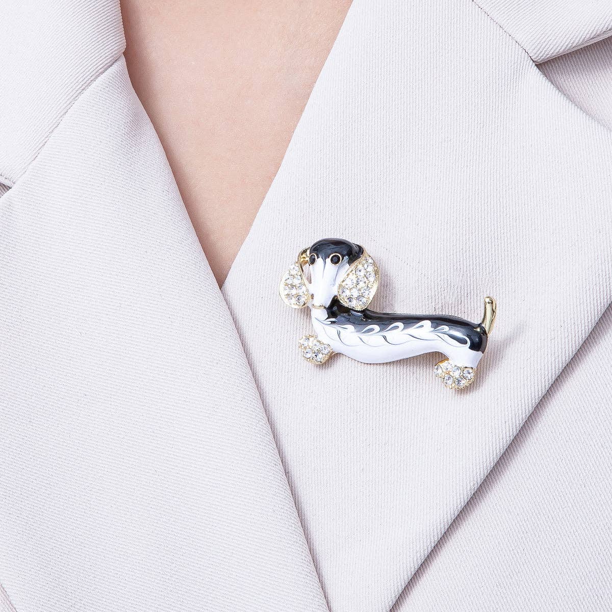 Wholesale Vintage Gold 44.2mm x 24.2mm Micro Paved CZ Dachshund Wiener ...