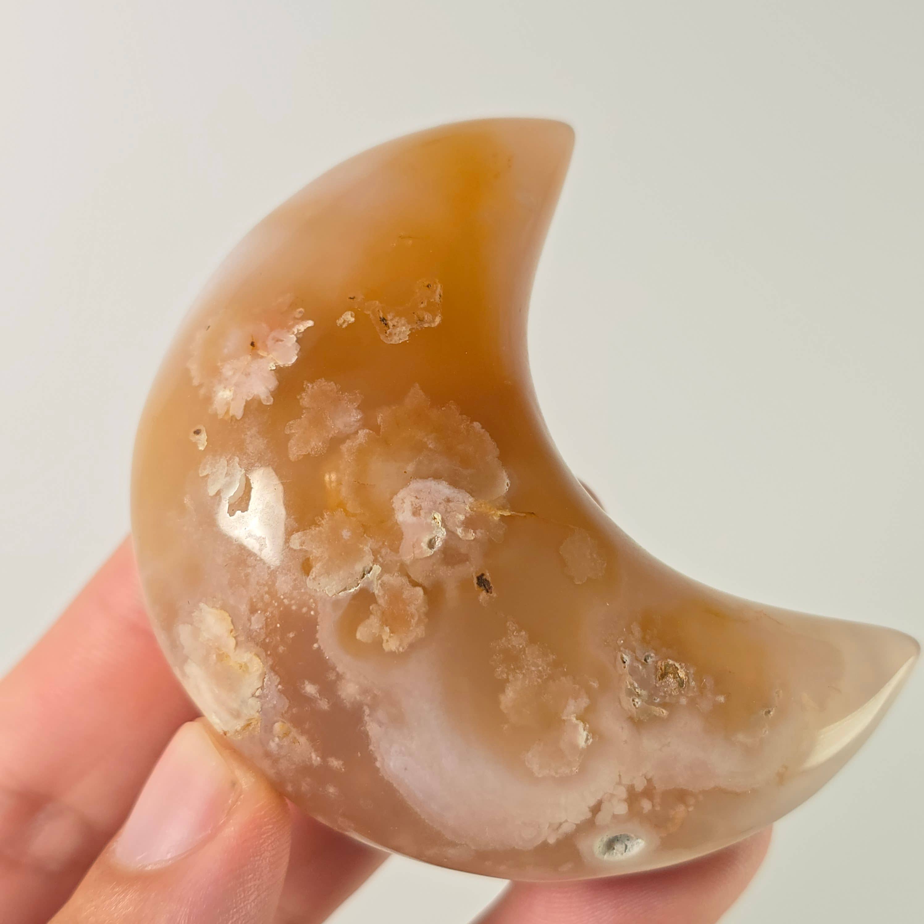 Wholesale Per Kilo Flower Agate Moons ~ Polished Crystal Shapes for ...