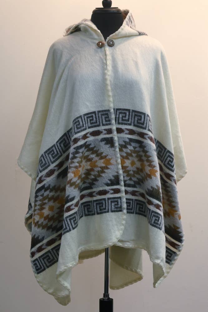 Wholesale Hooded Aztec Cape for your store - Faire
