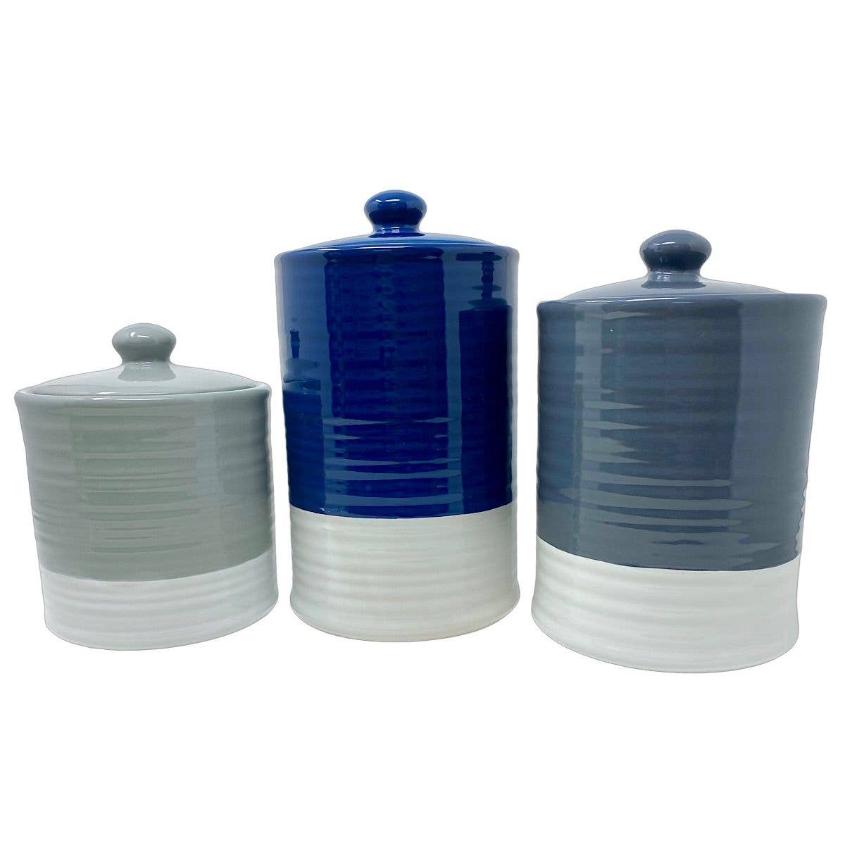 Wholesale Multi Colored Canister Set, Navy Blue, Gunmetal, Gray for ...