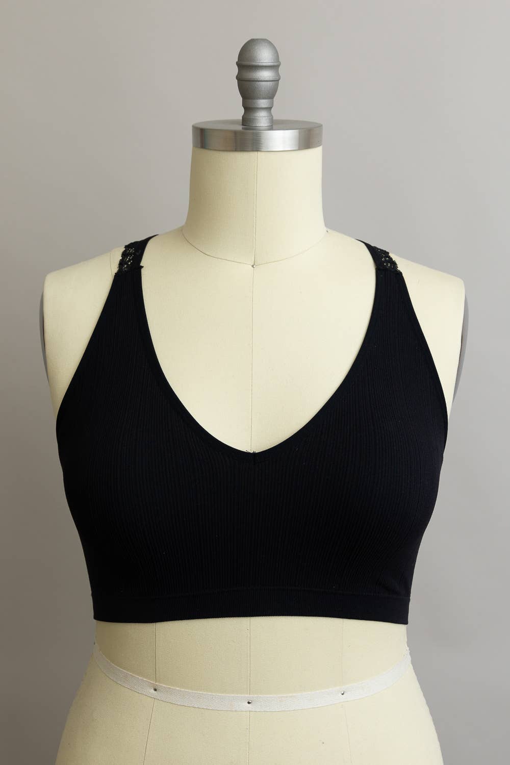Wholesale Plus - Seamless Front Lace Racerback Bralette for your store ...