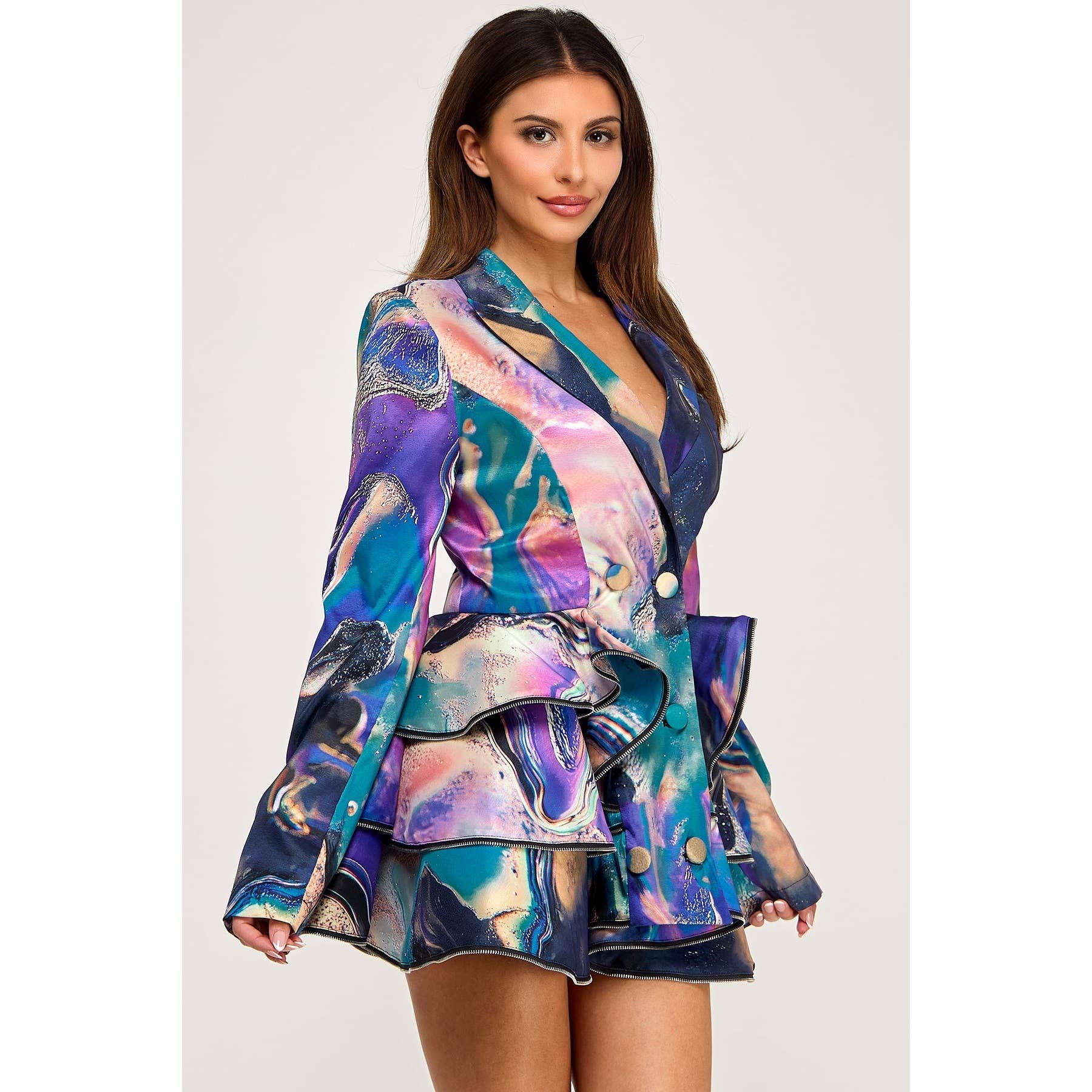 Wholesale PLUS PEPLUM BLAZER DRESS for your store - Faire