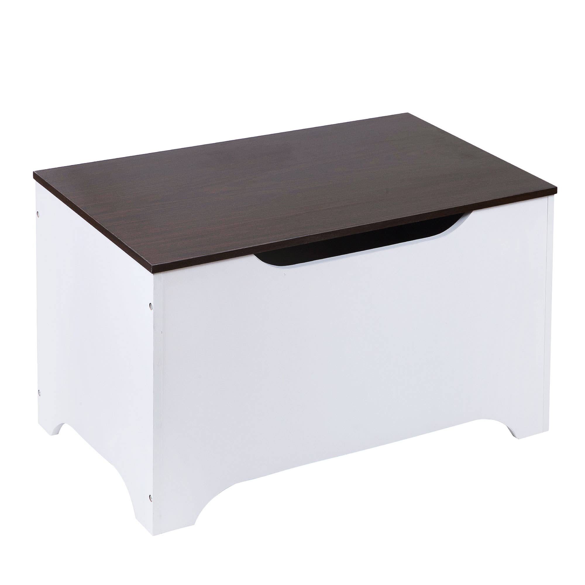 Wholesale Modern Toy Box - White w/ Espresso for your store - Faire