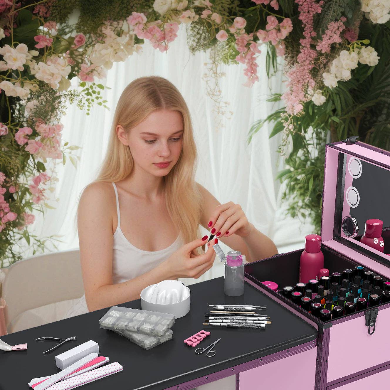 Wholesale Portable Nail Art Table - Folding Manicure Station, 3 Colors ...