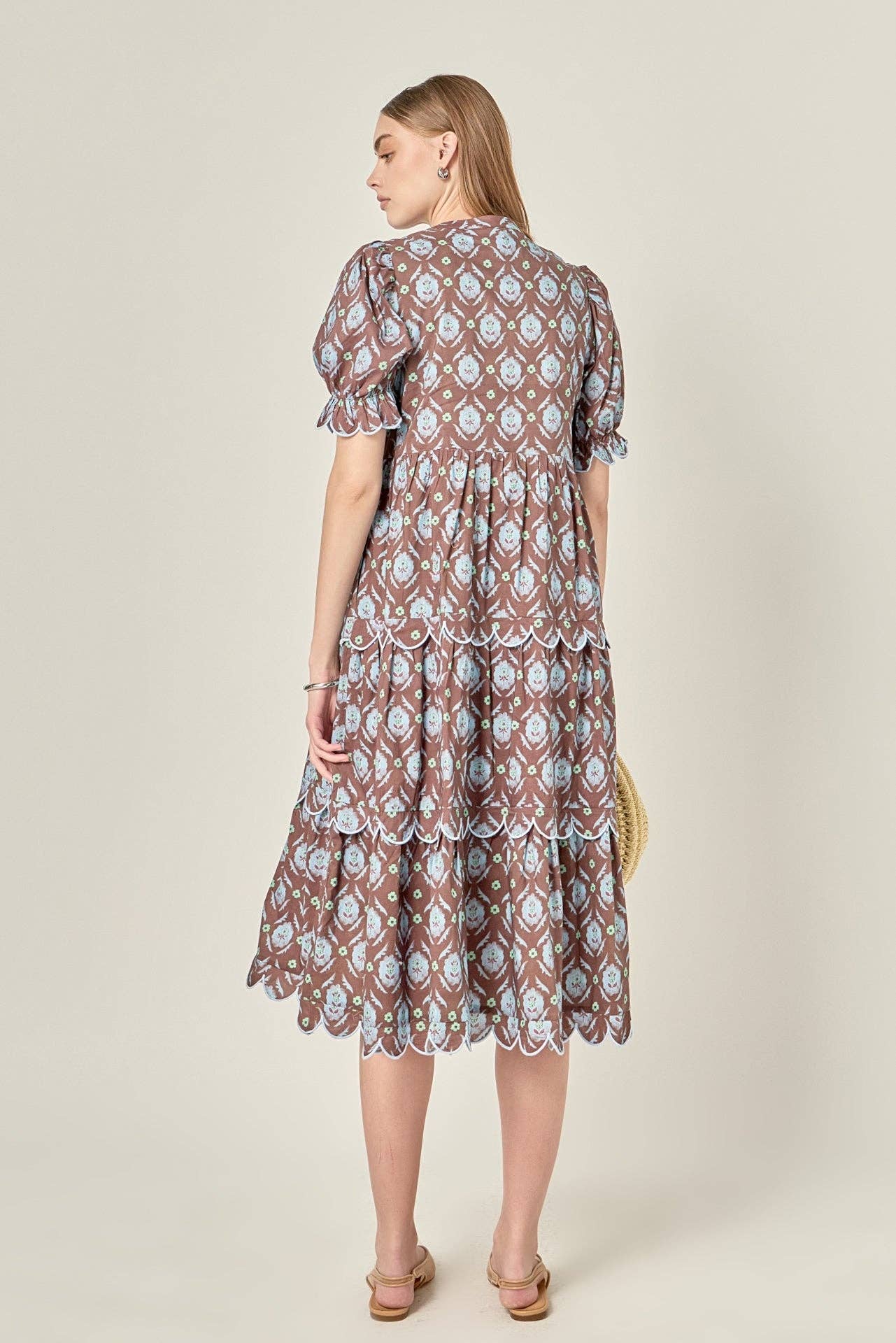 Wholesale Margaux Scallop Midi Dress for your store - Faire